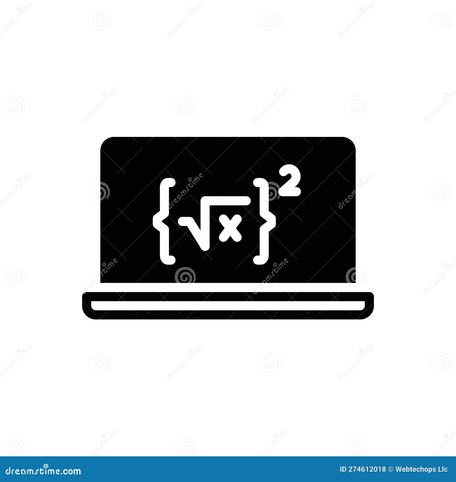 Black Solid Icon for Equations, Naturalization and Algebra Stock Vector ...