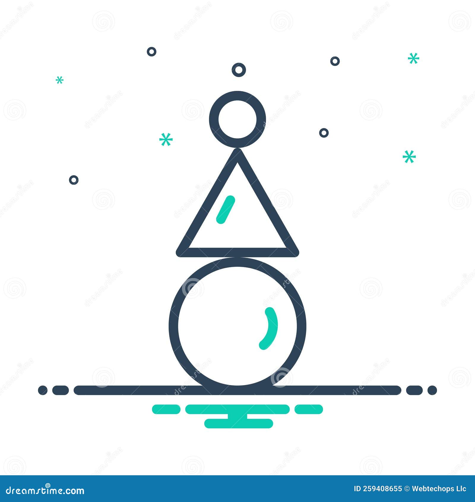 Mix Icon for Equilibrium, Balance and Stasis Stock Illustration ...