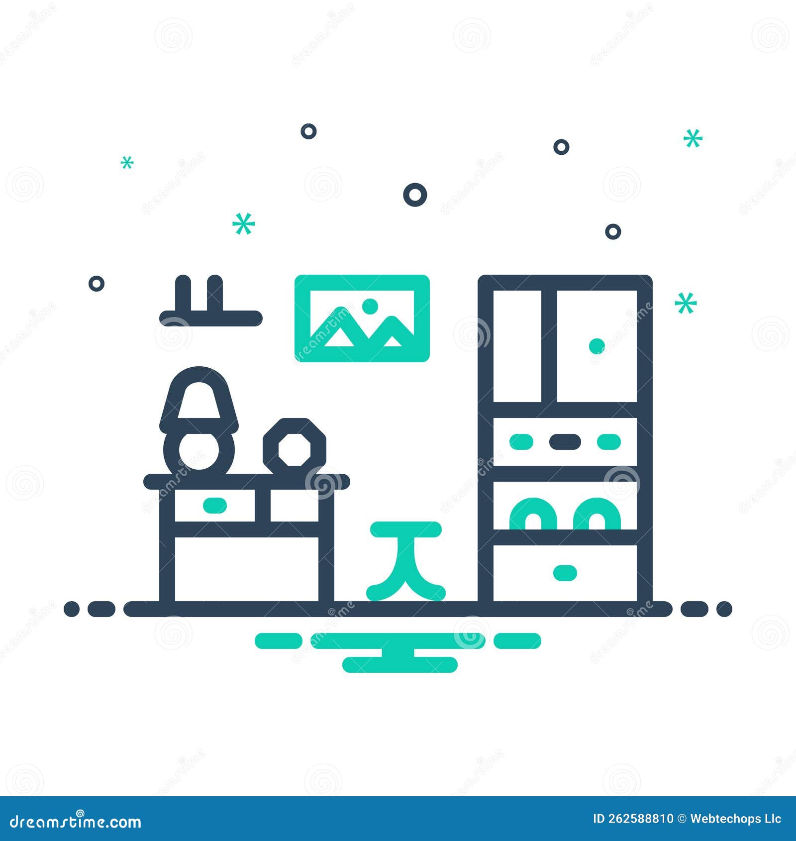 Mix Icon For Equipped, Maintenance And Construction Cartoon Vector ...