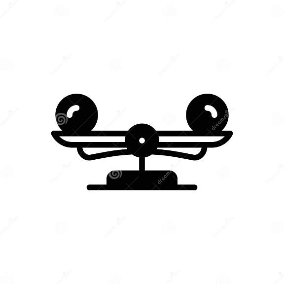 Black Solid Icon for Equivalent, Equal and Balance Stock Vector ...