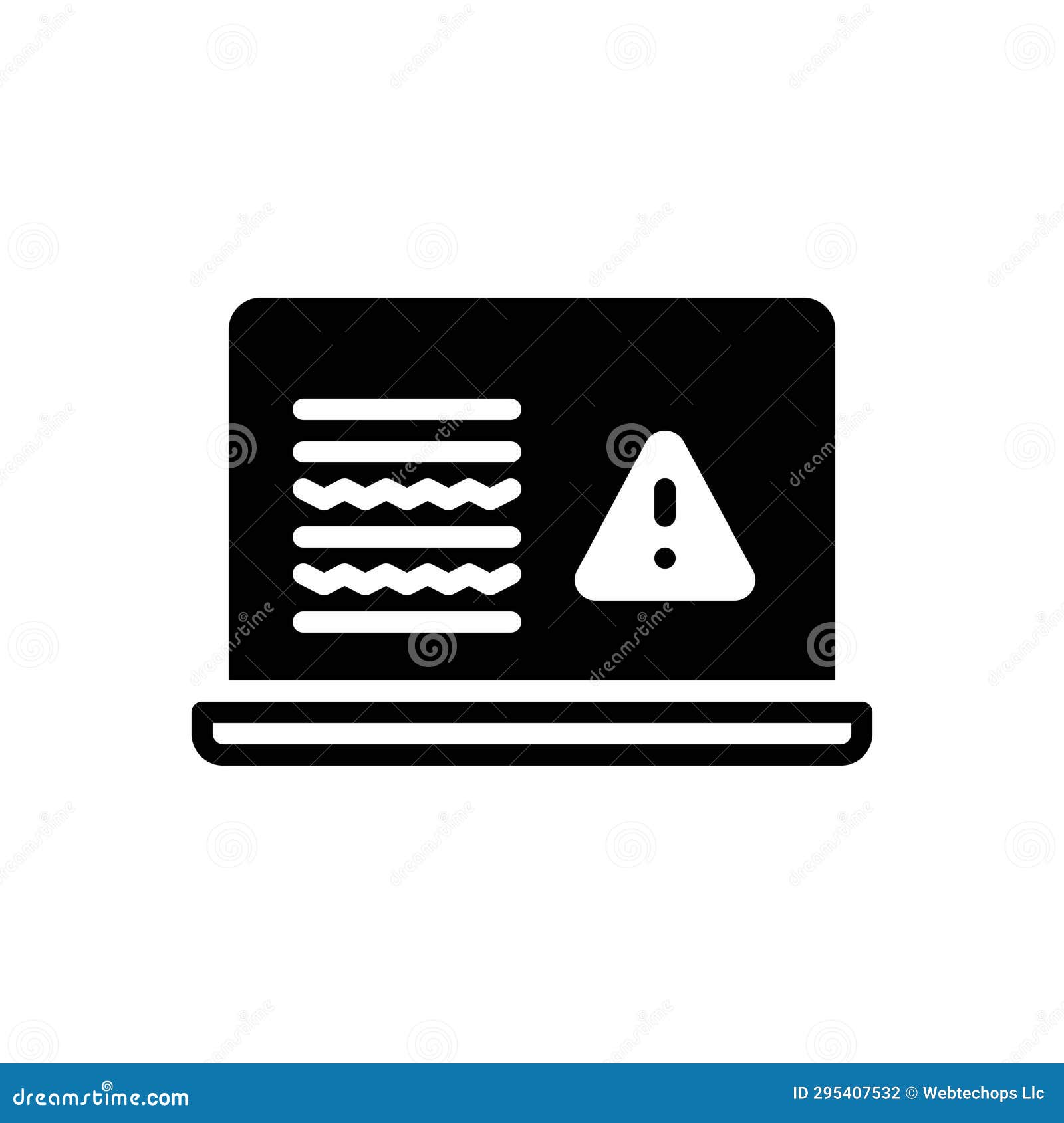 Black Solid Icon for Error, Exclamation and Warning Stock Illustration ...