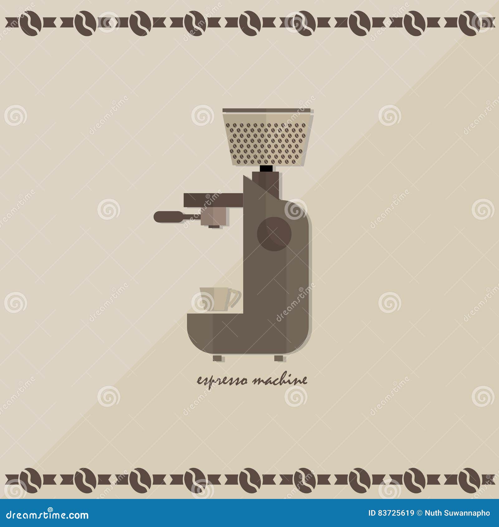 Icon espresso machine stock vector. Illustration of black - 83725619