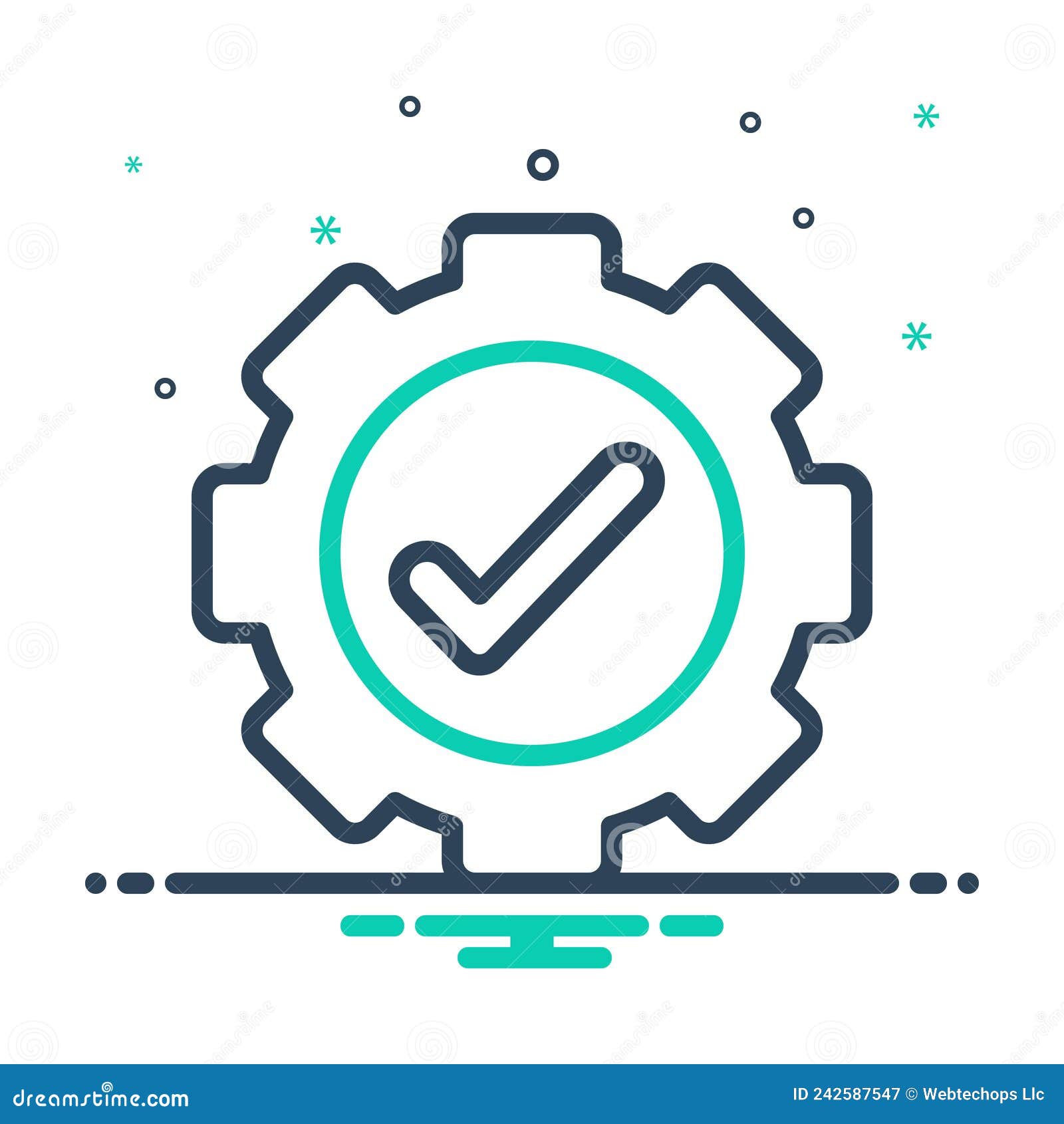 Mix Icon for Established, Situated and Fixed Stock Vector ...