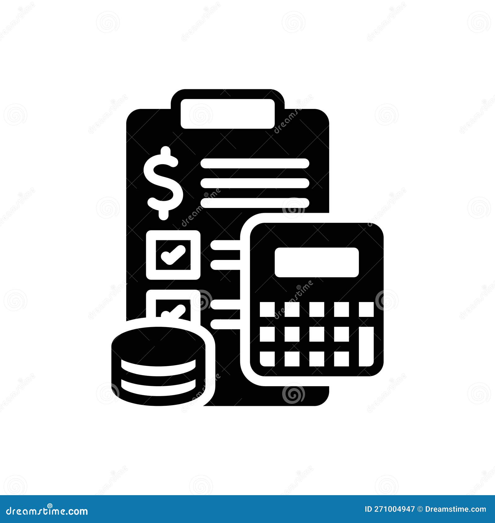 Black Solid Icon for Estimated, Percentage and Currency Stock ...