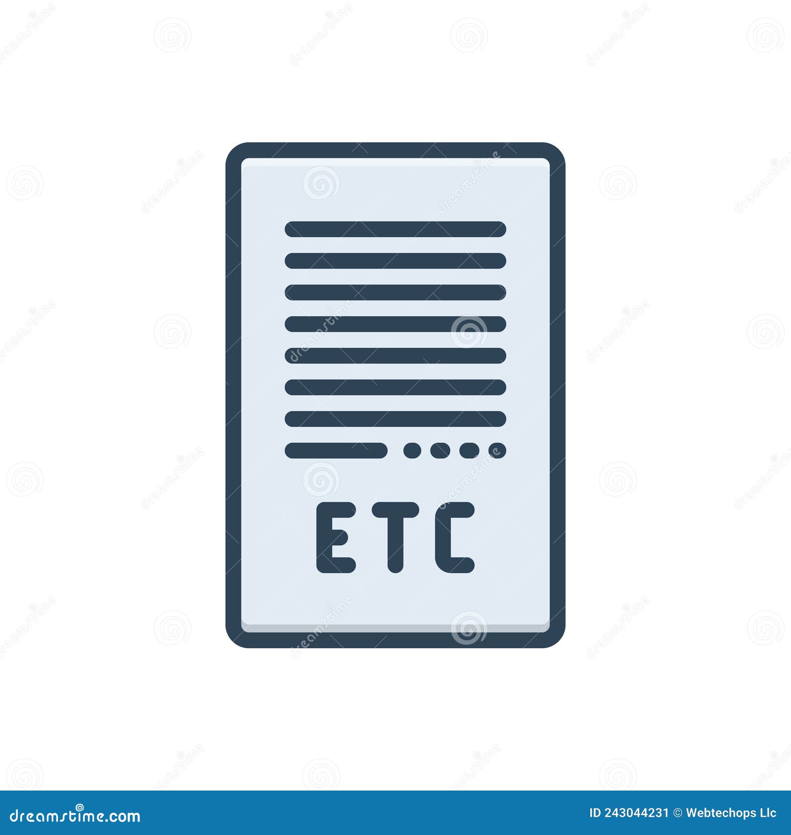 Color Illustration Icon for Etc, Outset and Etcetera Stock Illustration ...