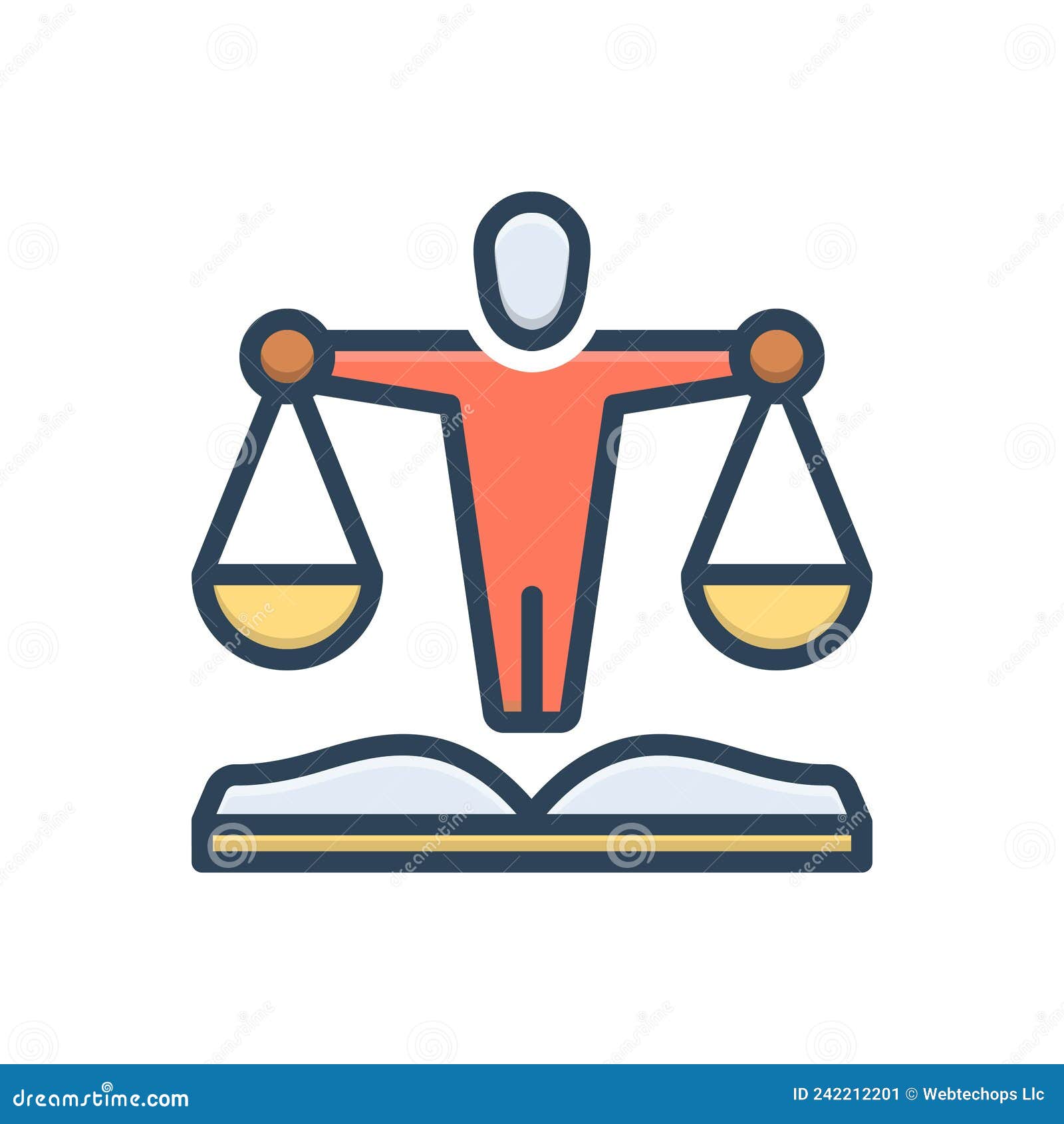Color Illustration Icon for Ethics, Morality and Justice Stock Vector ...