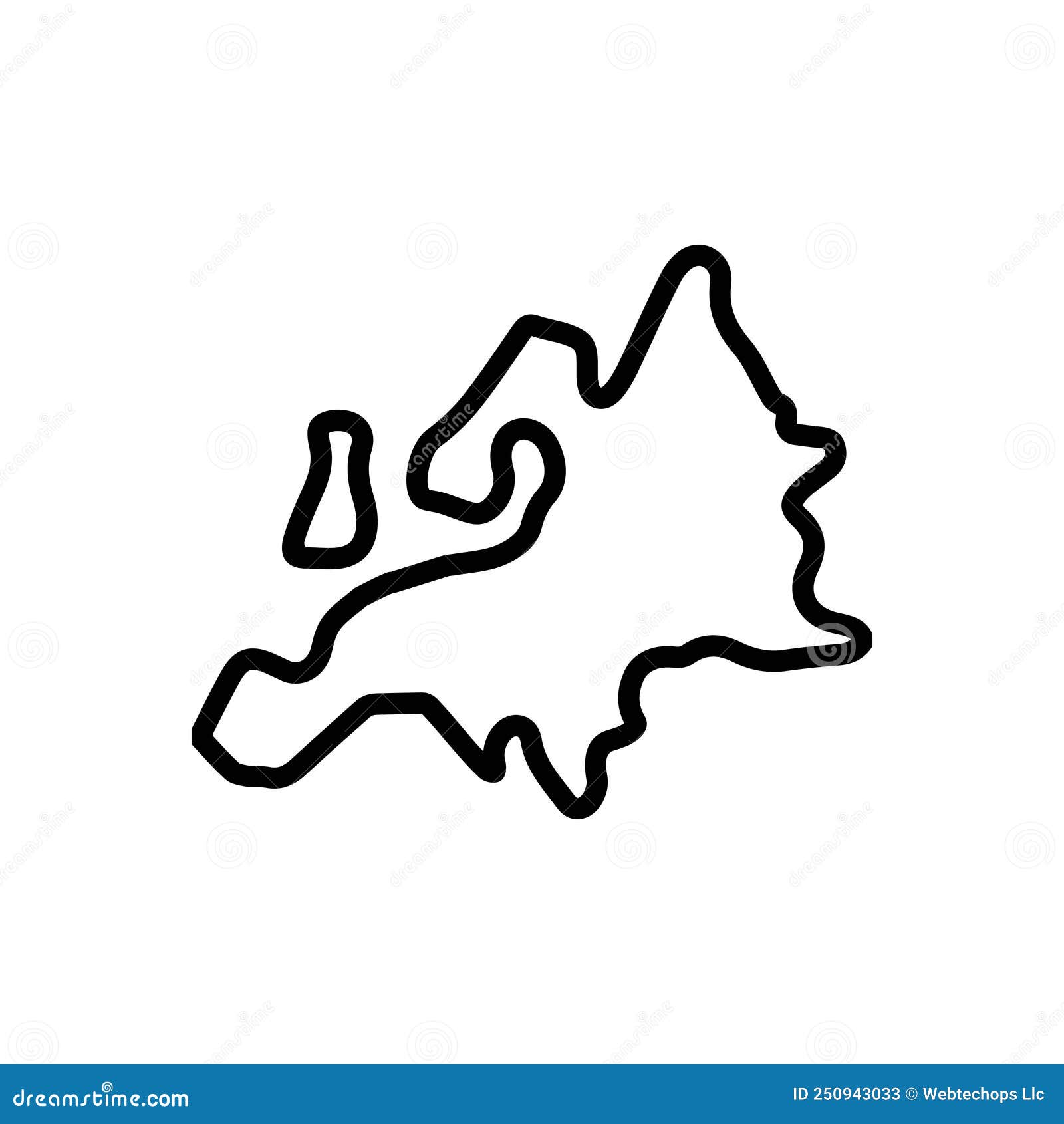 Black Line Icon for Europe, Map and Region Stock Vector - Illustration ...