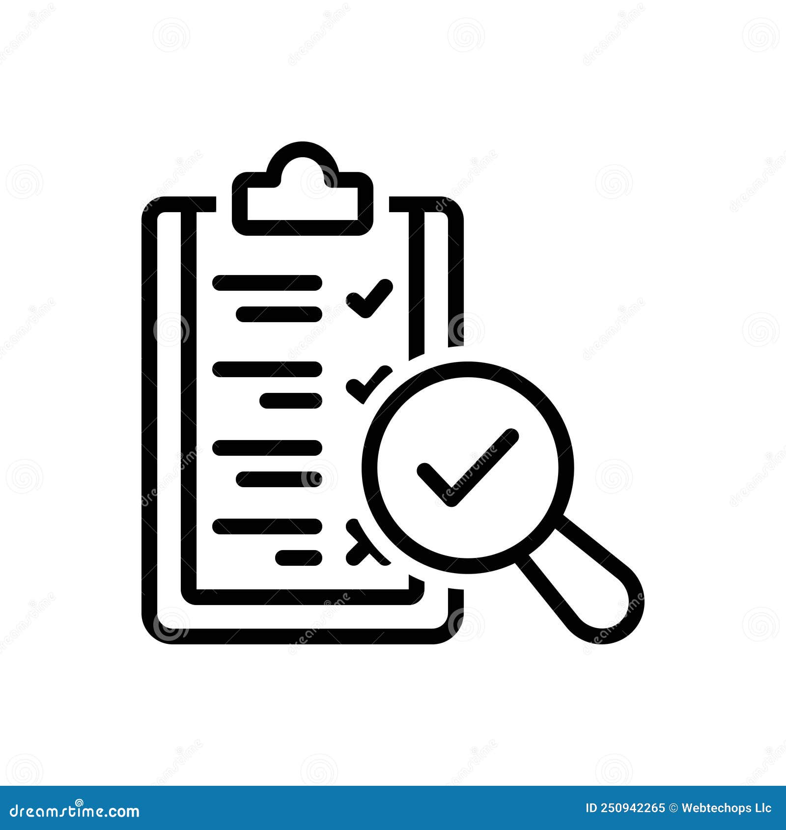 Black Line Icon for Evaluations, Assessment and Grading Stock Vector ...
