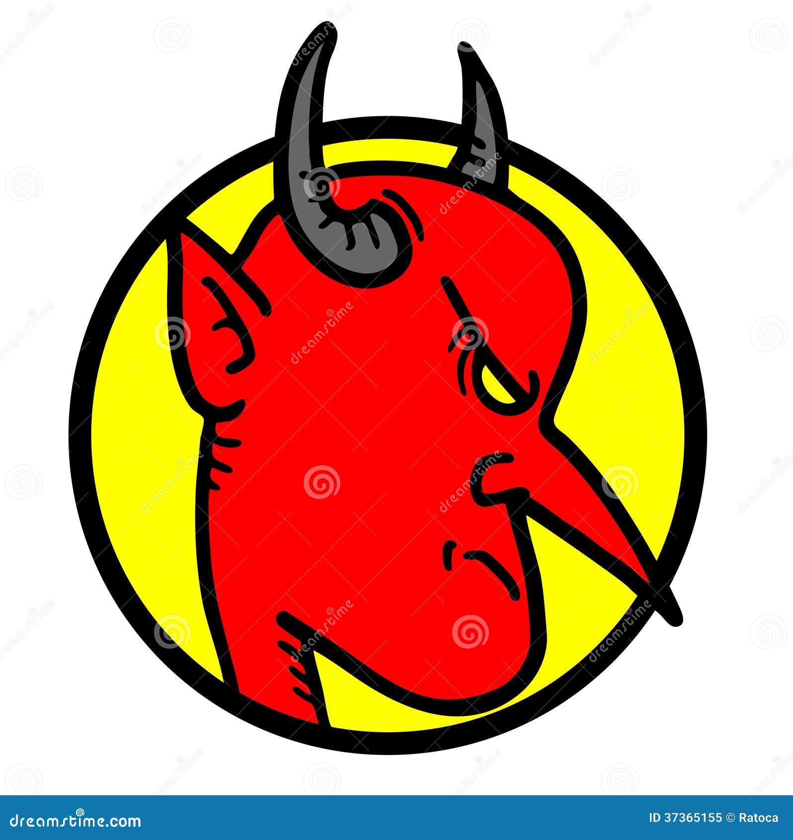 Icon evil stock vector. Illustration of monster, style - 37365155