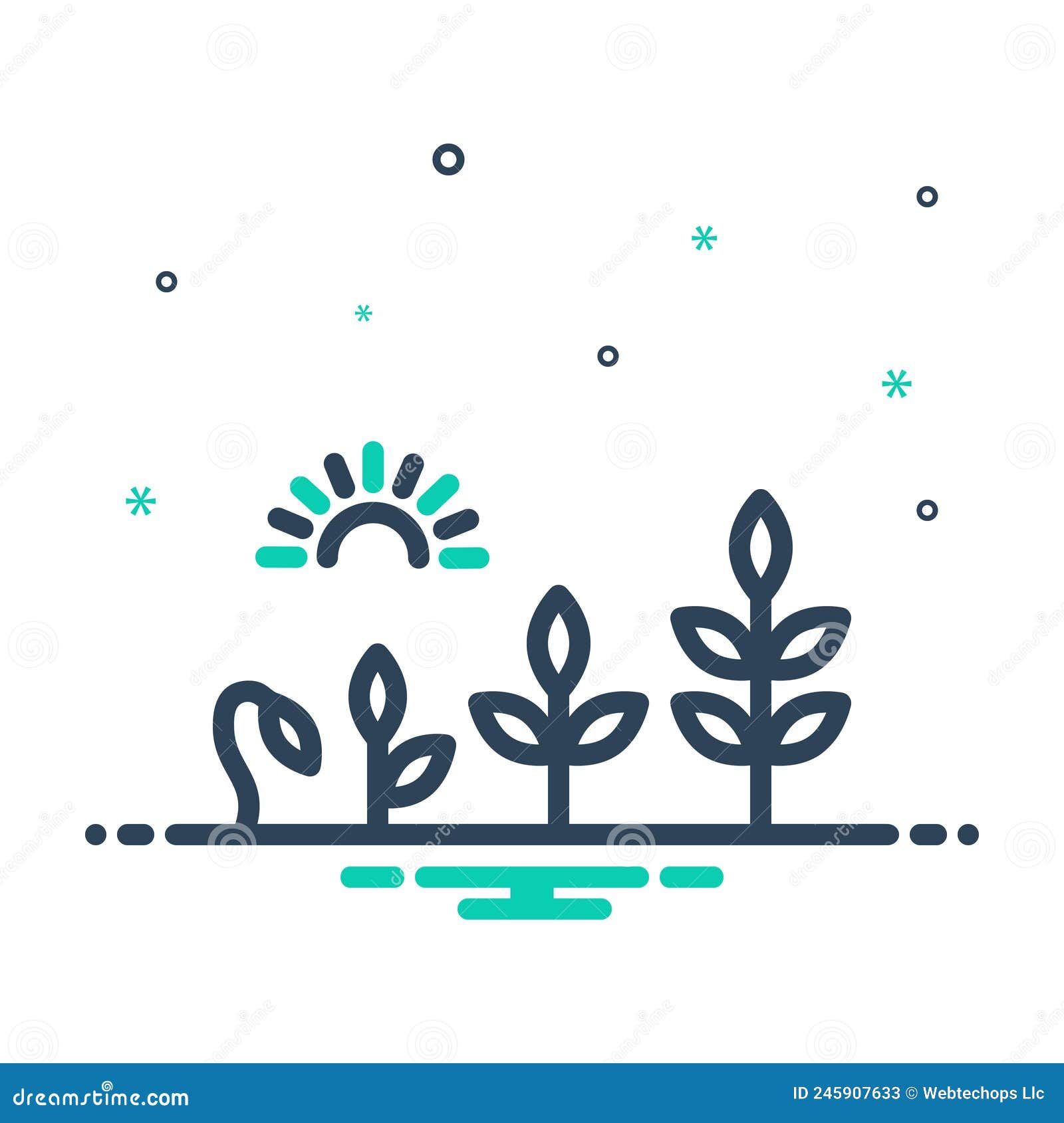 Mix Icon for Evolution, Development and Growth Stock Illustration ...