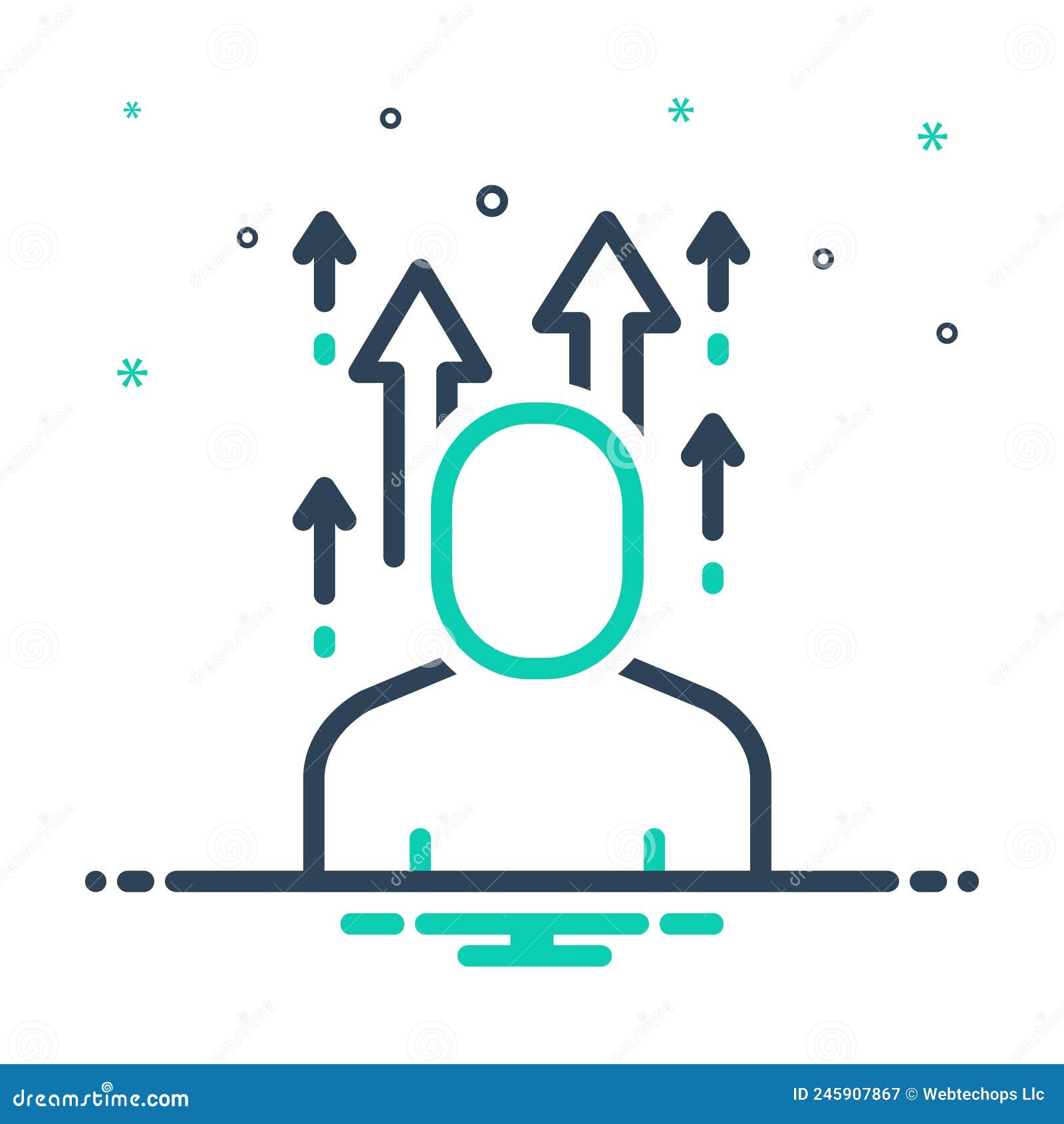 Mix Icon for Evolve, Develop and Progress Stock Illustration ...