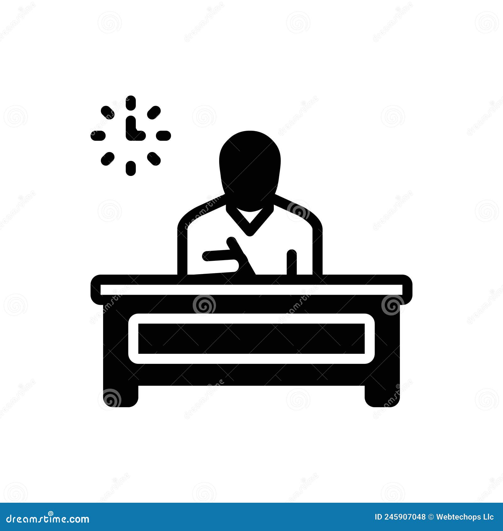 Black Solid Icon for Examination, Exam and Check Stock Vector ...