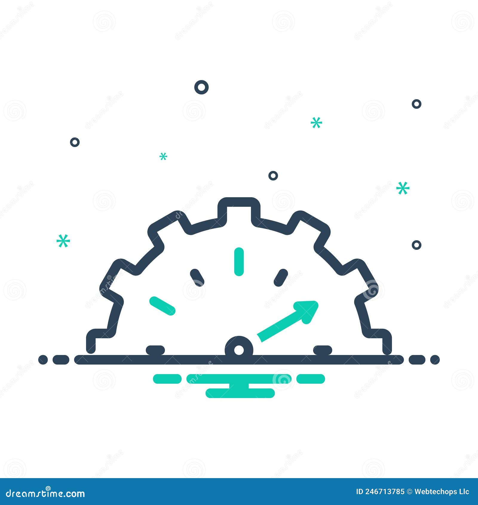 Mix Icon for Exceed, Accelerate and Indicator Stock Illustration ...