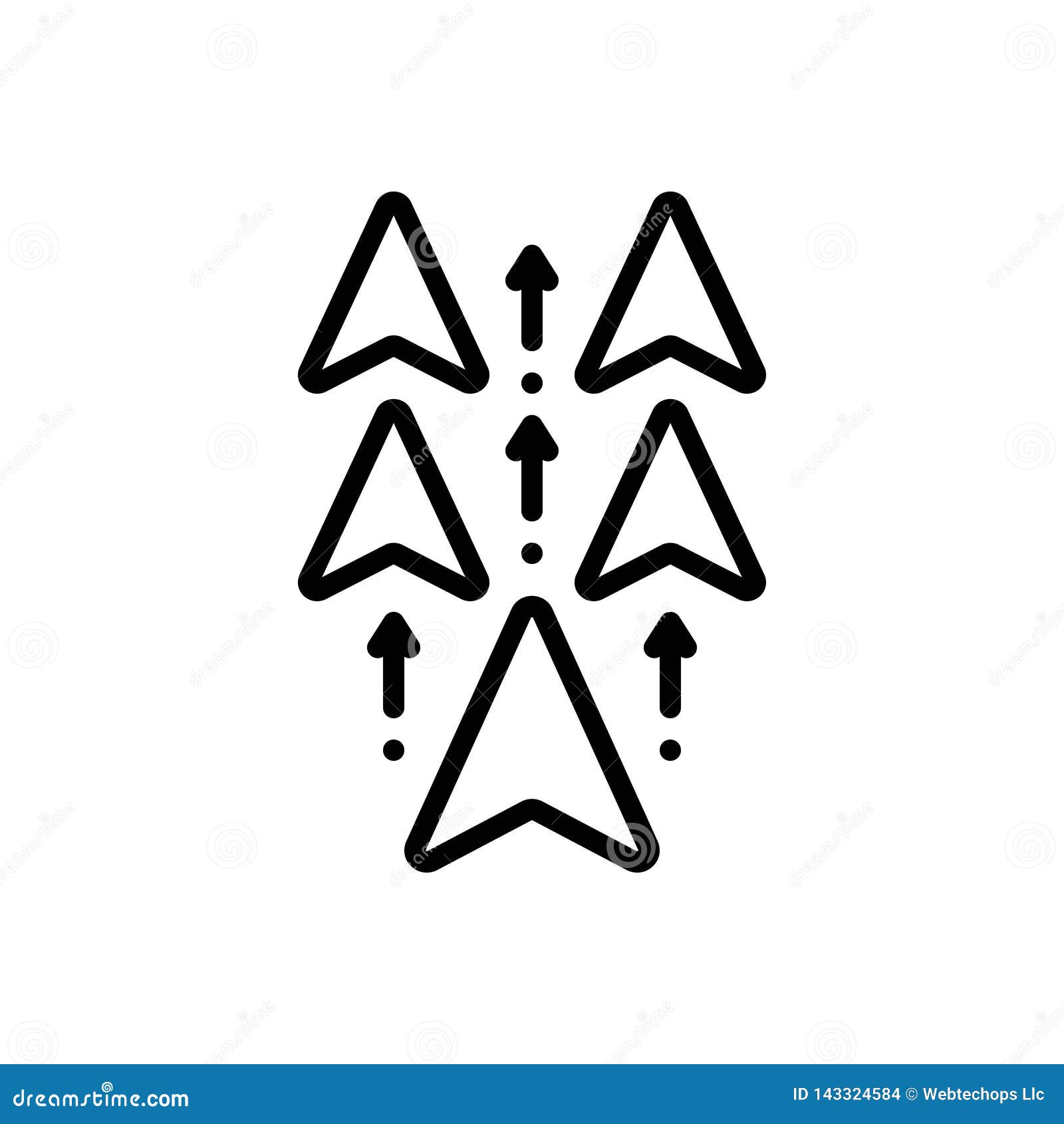 Black Line Icon for Exceeded, Arrow and Grow Stock Vector ...