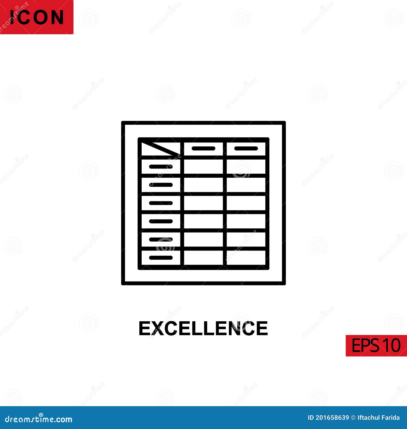 Icon Excellence Sheet. Outline, Line or Linear Vector Icon Symbol Sign ...
