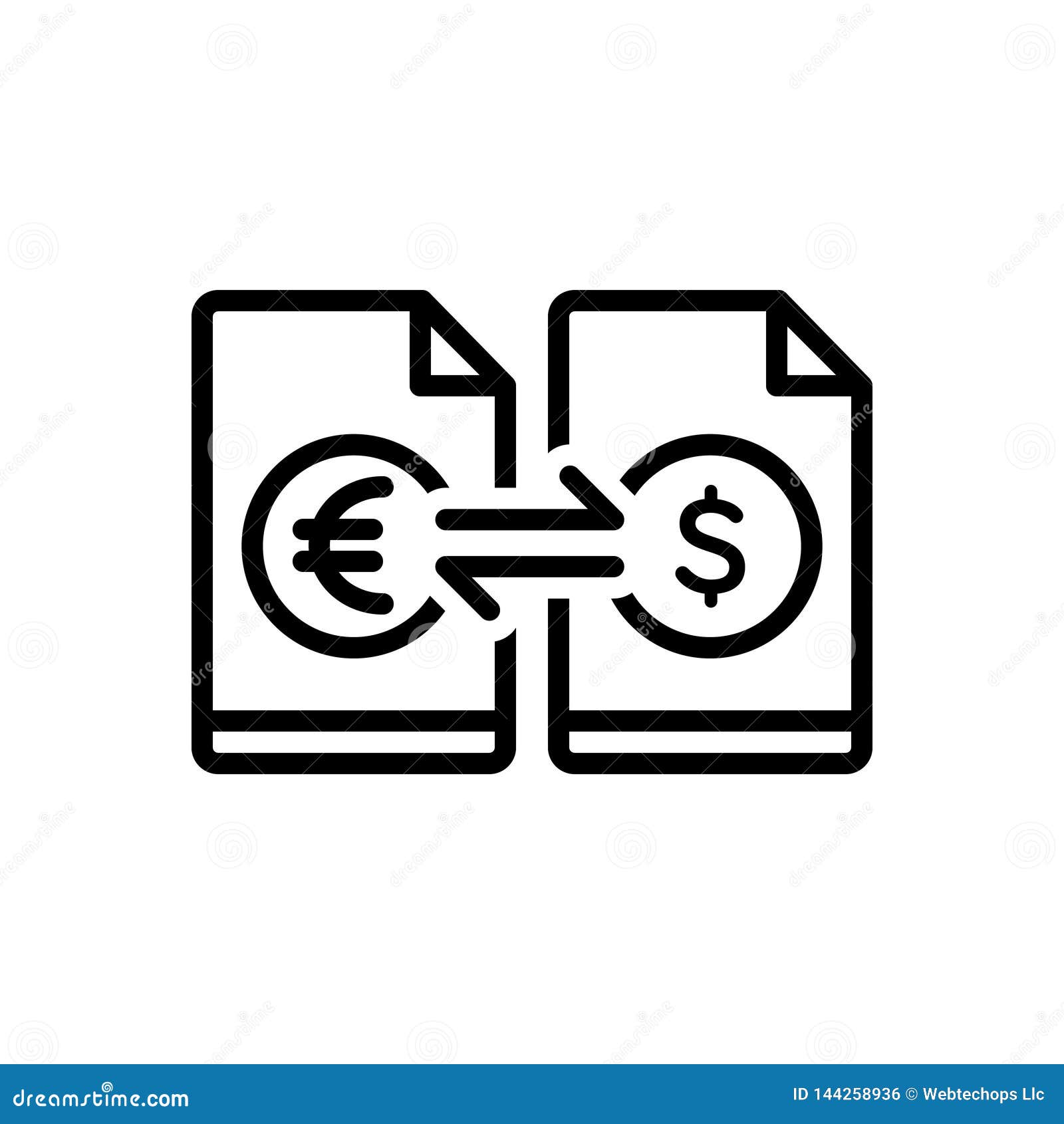 Black Line Icon for Exchange, Interchange and Export Stock Vector ...