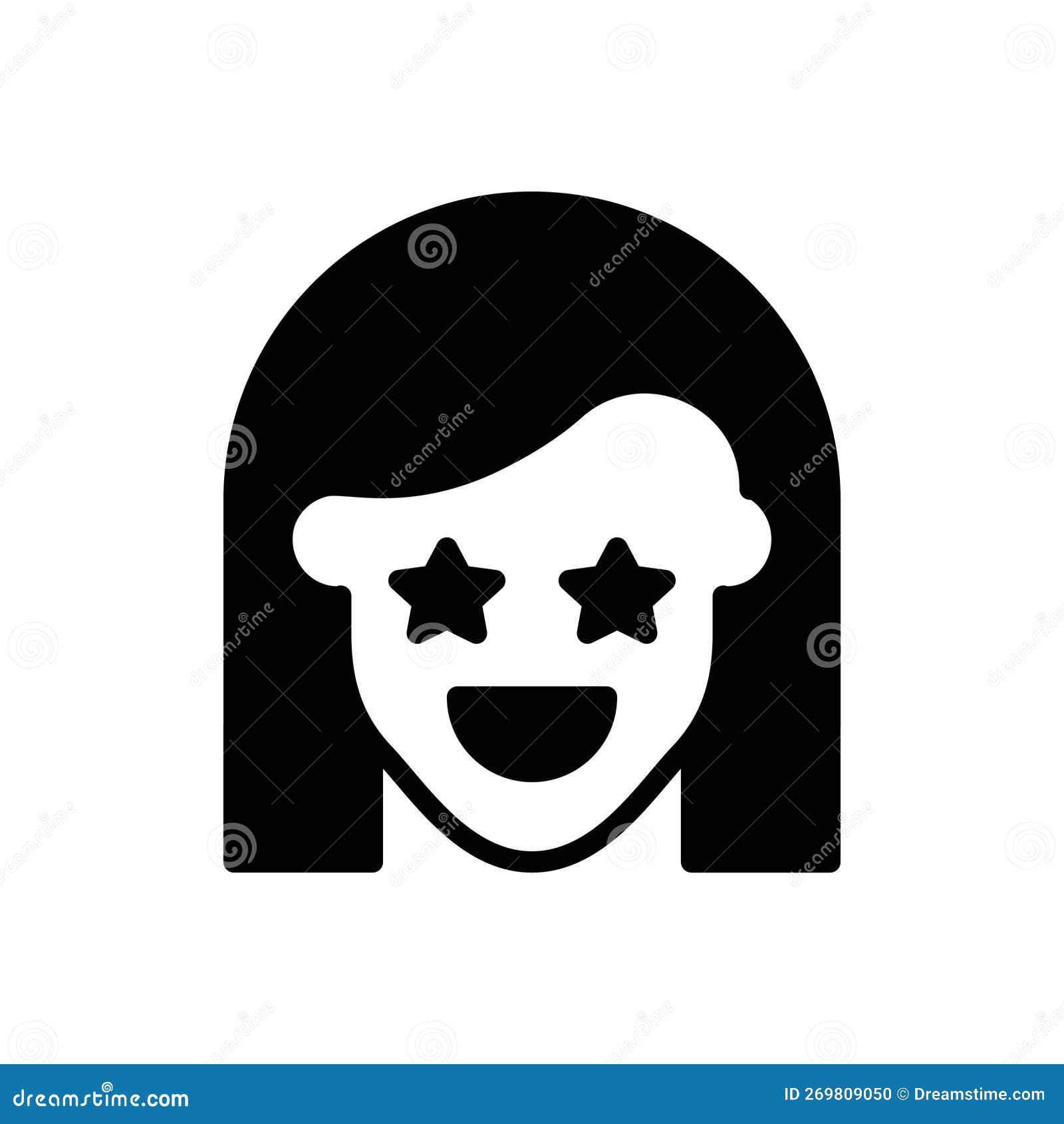 Black Solid Icon for Excited, Agitated and Delighted Stock Vector ...