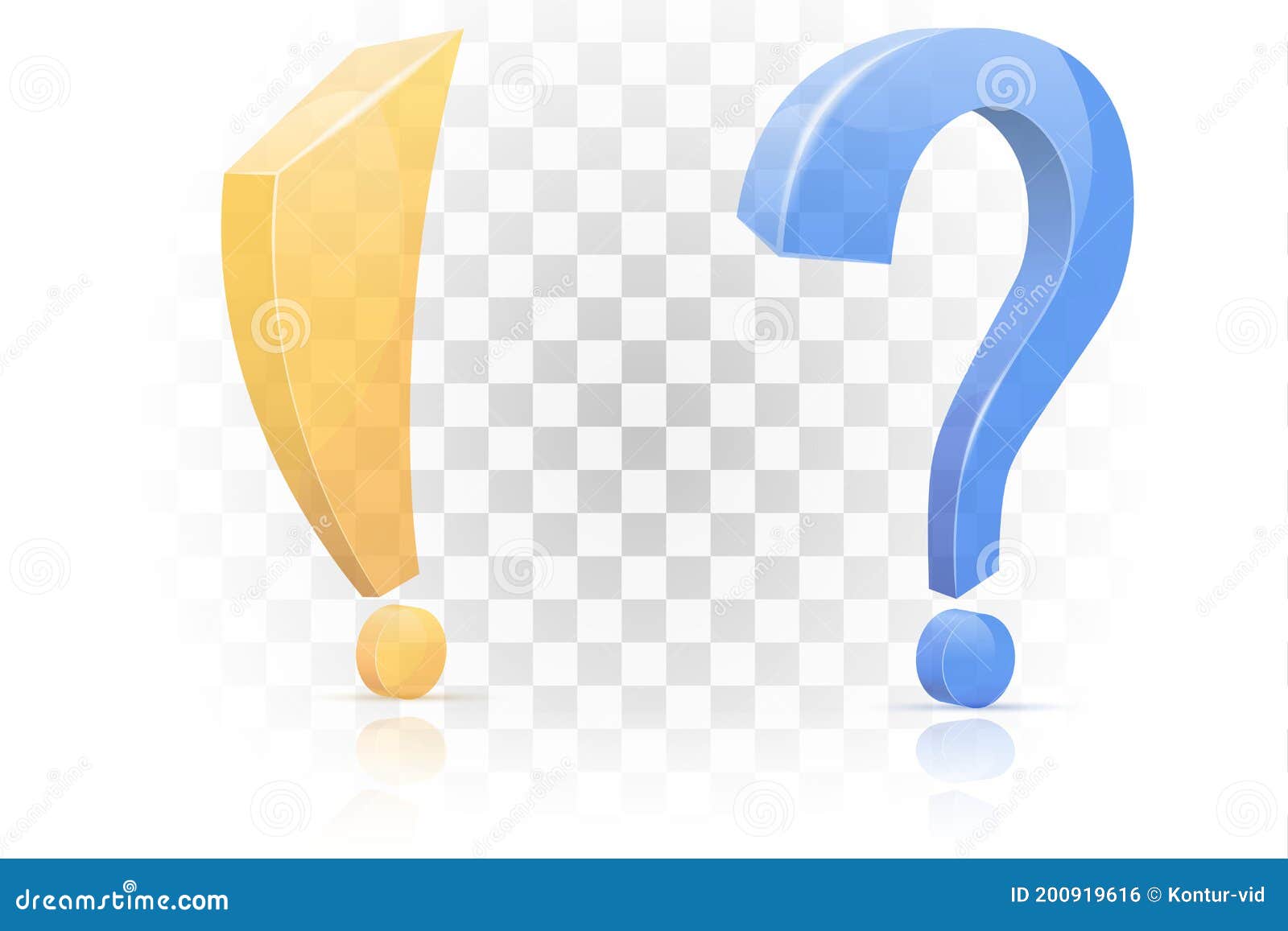 Icon Exclamation and Question Mark Sign Graphic Elements for Design ...