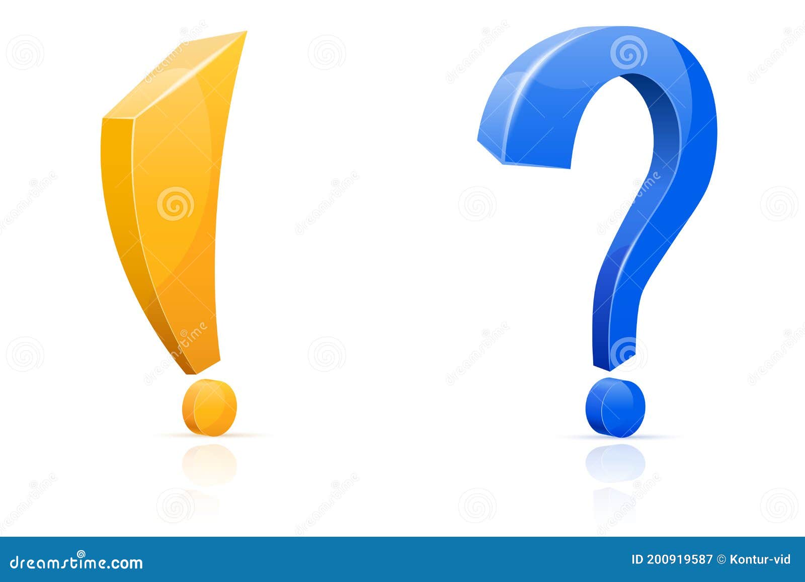 Icon Exclamation and Question Mark Sign Graphic Elements for Design ...