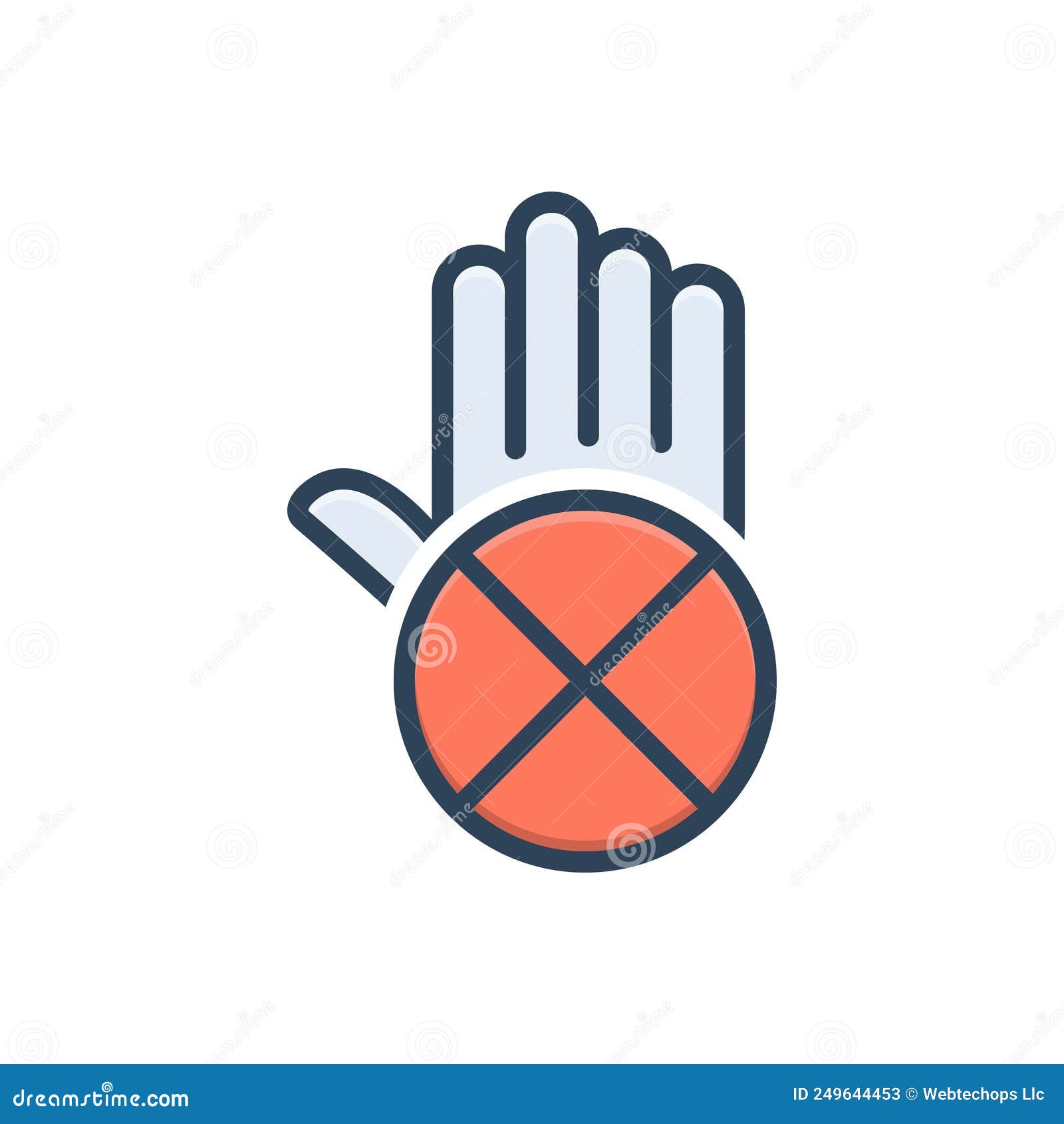 Color Illustration Icon for Exclusion, Cancel and Negation Stock Vector ...
