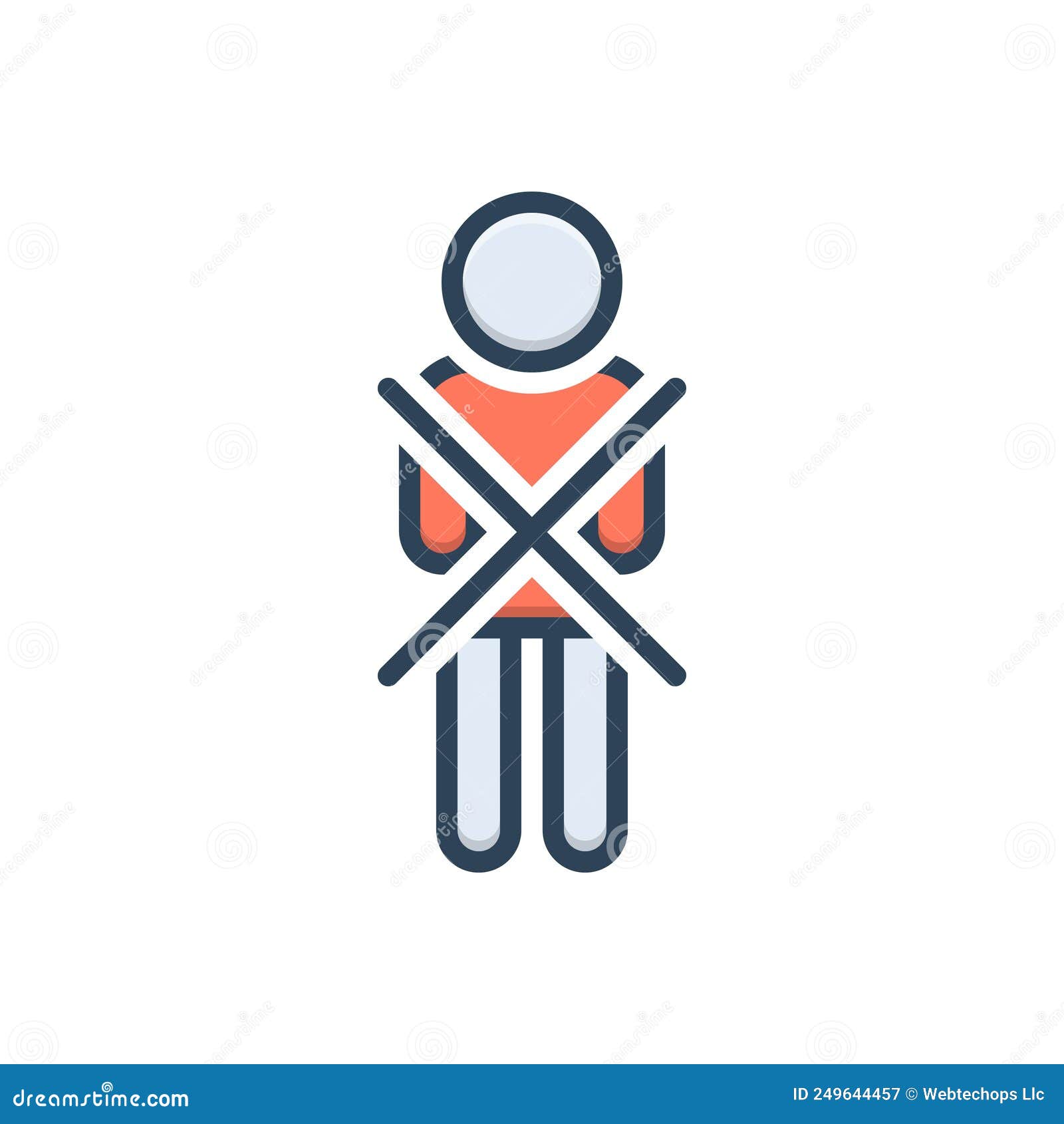 Color Illustration Icon for Exclusion, Negation and Boycott Stock ...