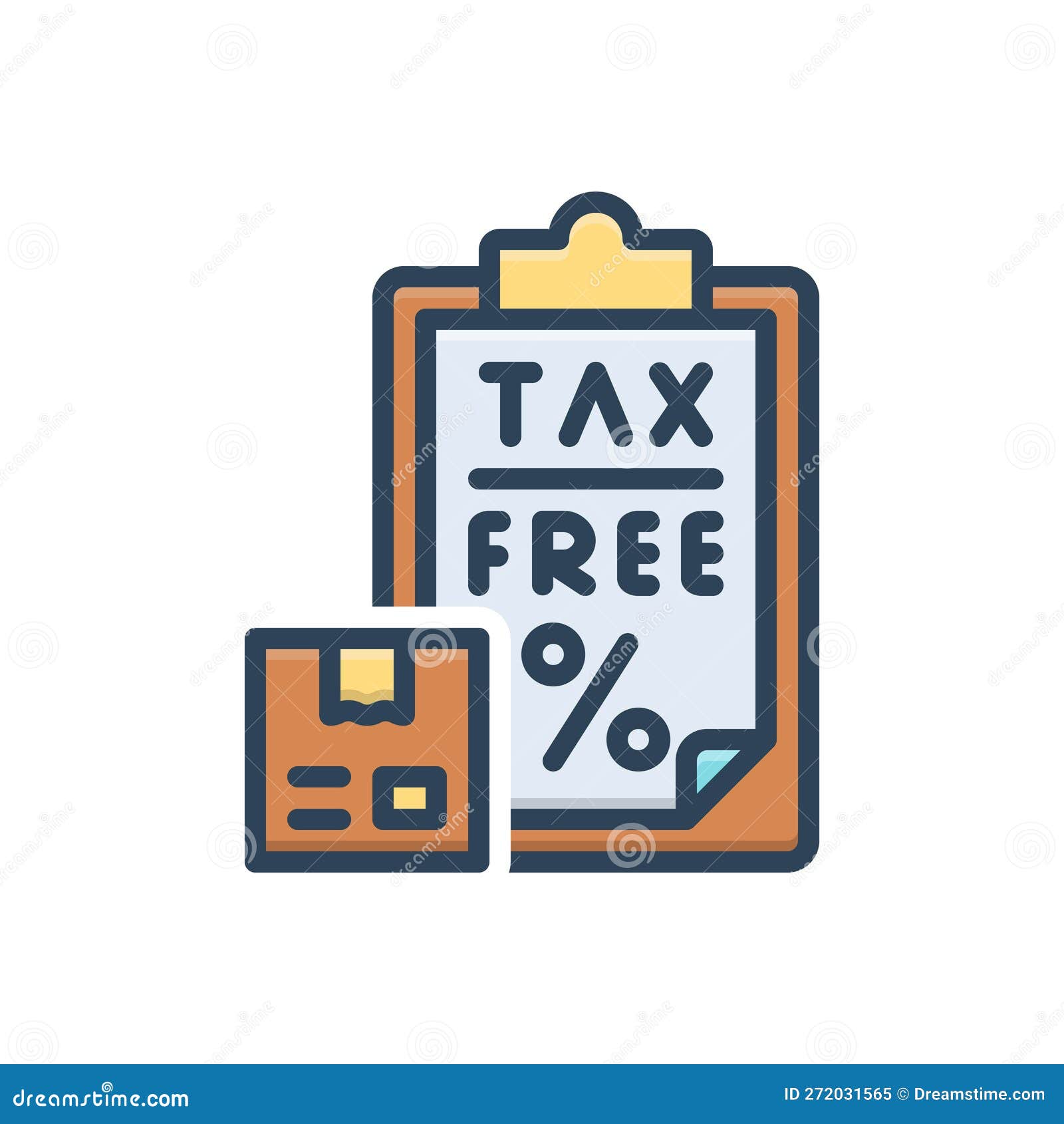 Color Illustration Icon for Exemption, Discount and Rebate Stock ...