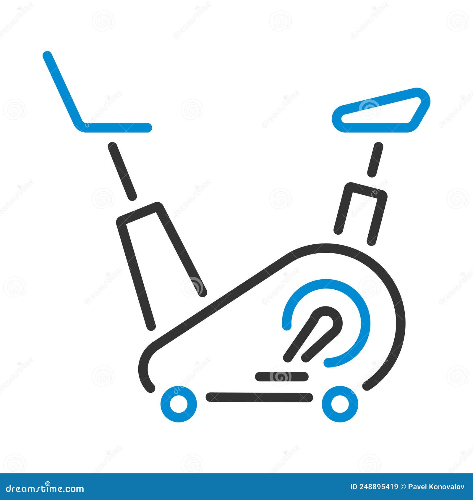 Icon of Exercise Bicycle stock vector. Illustration of lifestyle ...