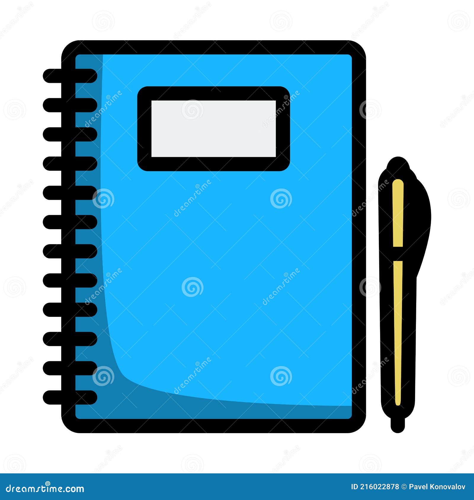 Icon of Exercise Book stock vector. Illustration of icon - 216022878