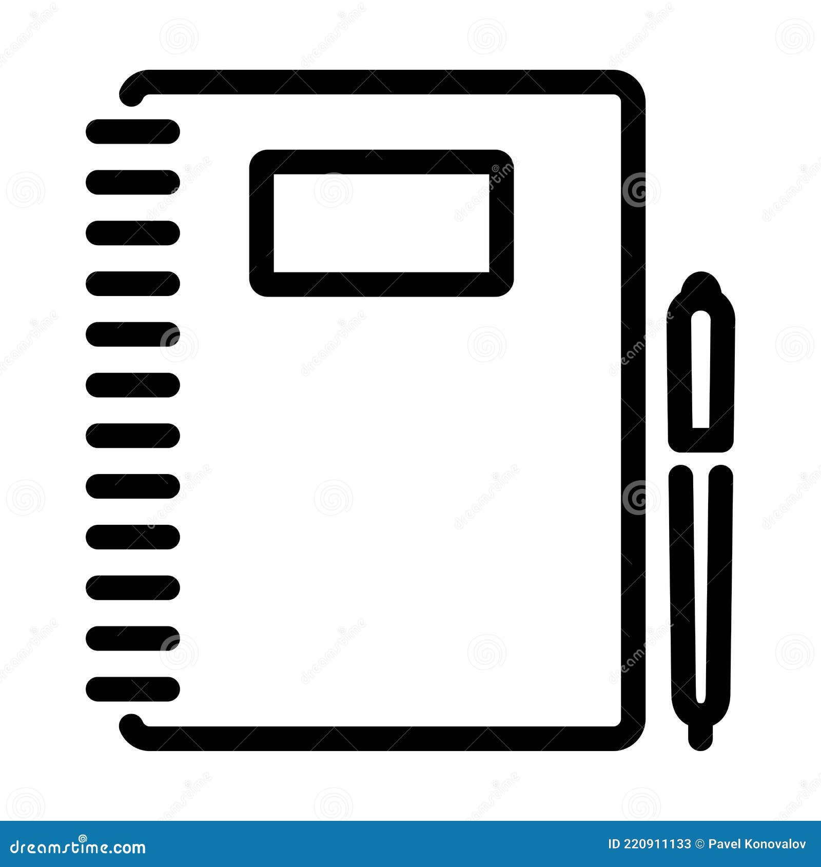 Icon of Exercise Book stock vector. Illustration of paper - 220911133