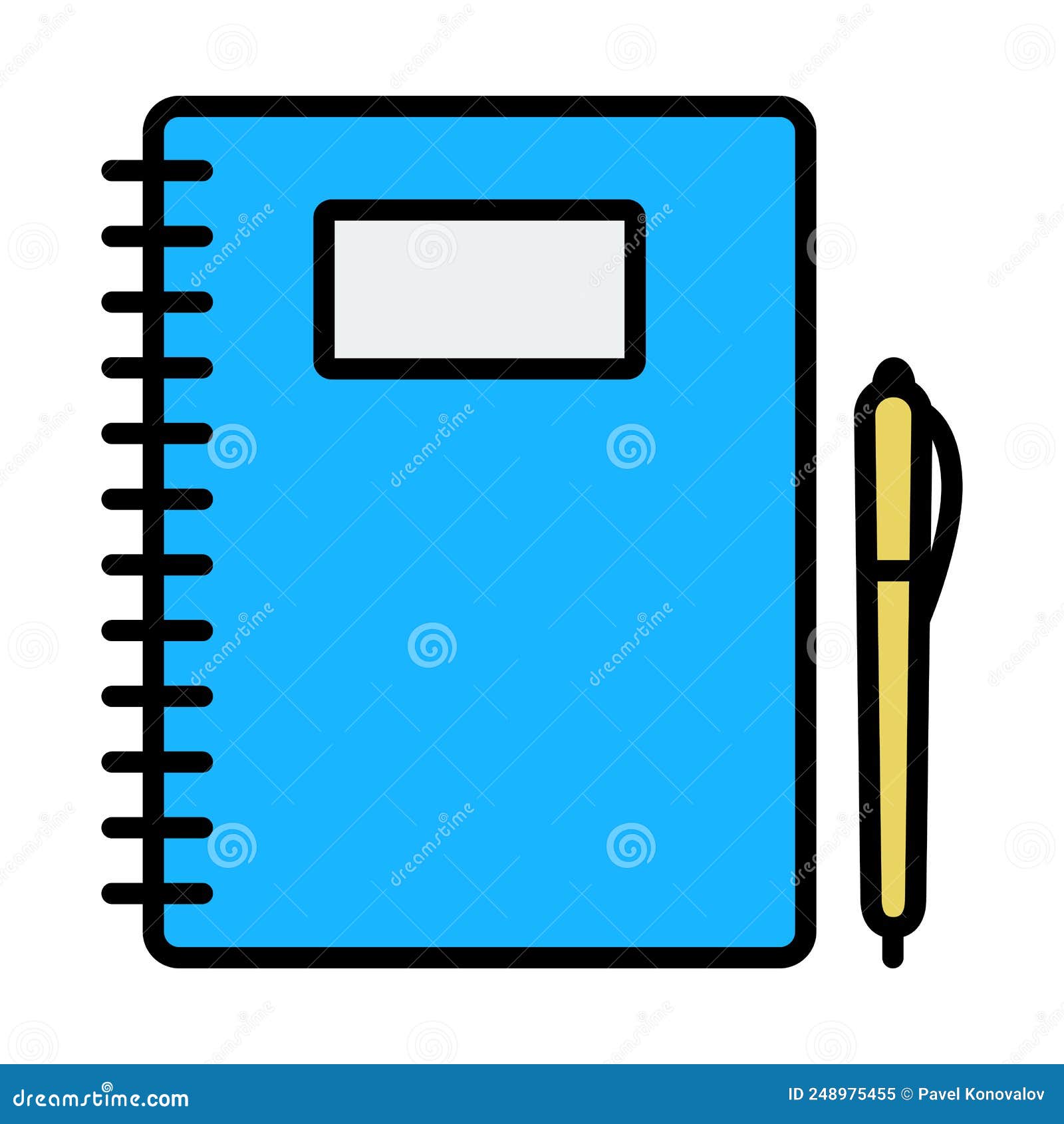 Icon of Exercise Book stock vector. Illustration of knowledge - 248975455