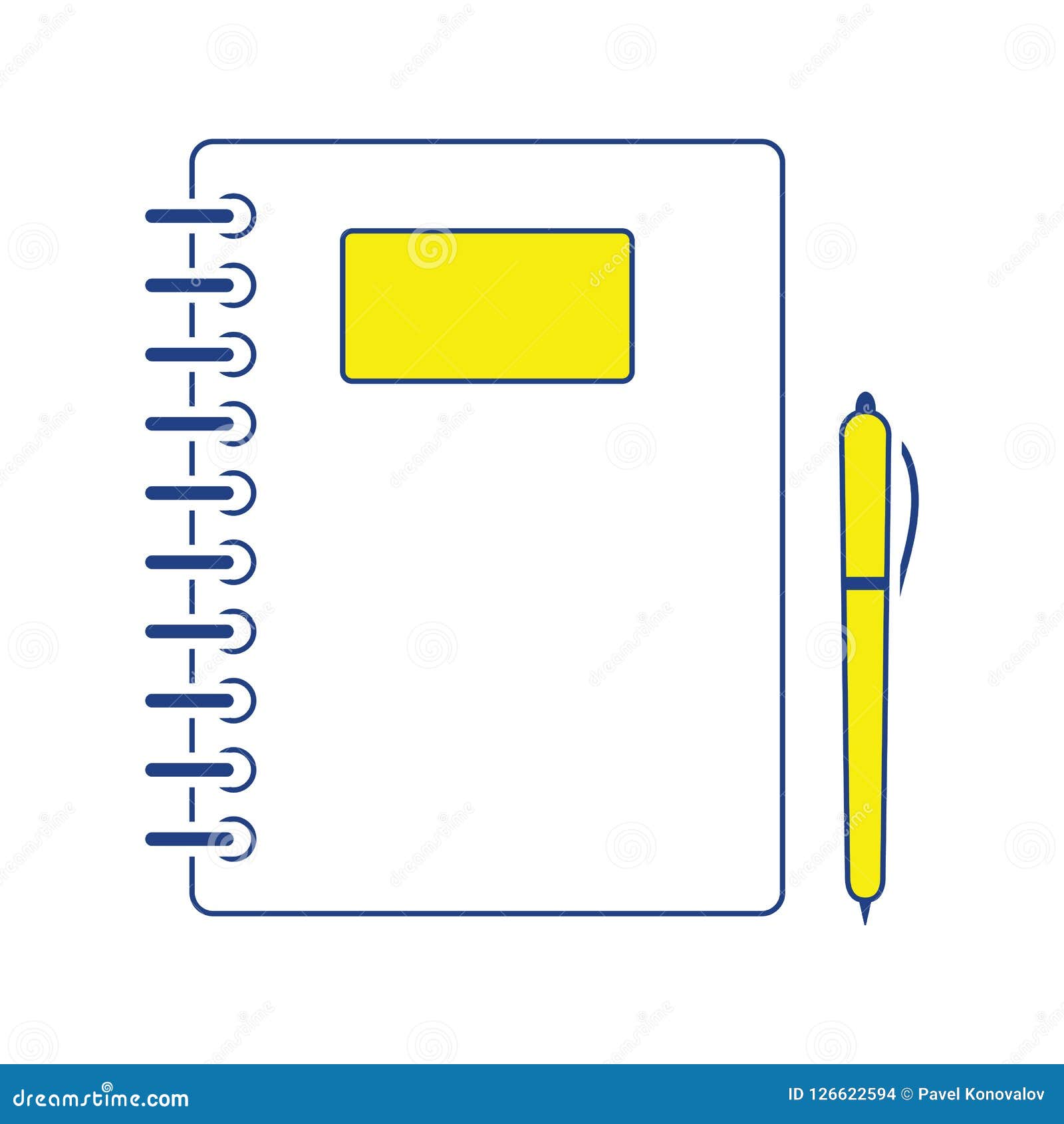 Icon of Exercise book stock vector. Illustration of subject - 126622594
