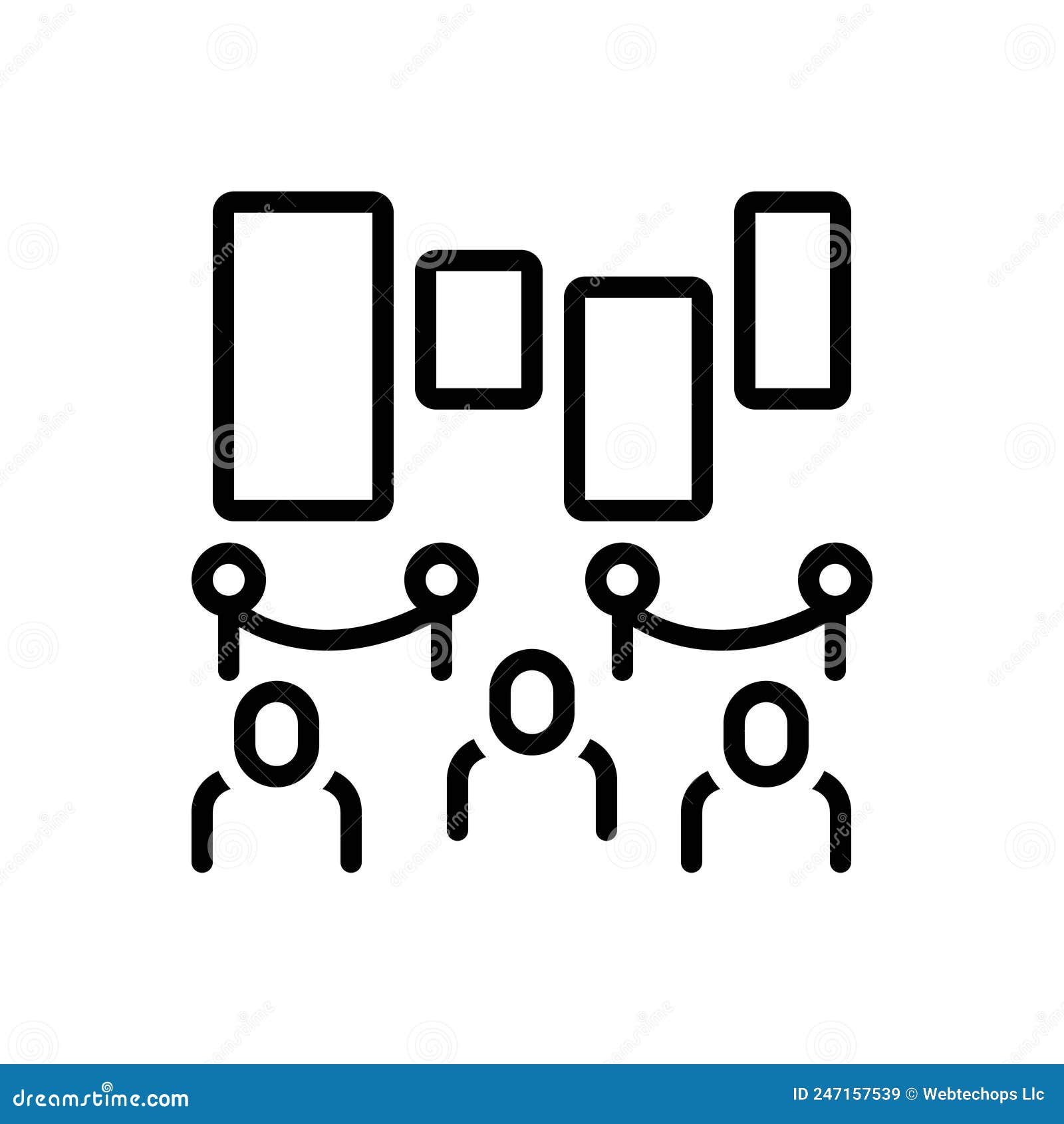 Black Line Icon for Exhibition, Exposition and Presentation Stock ...