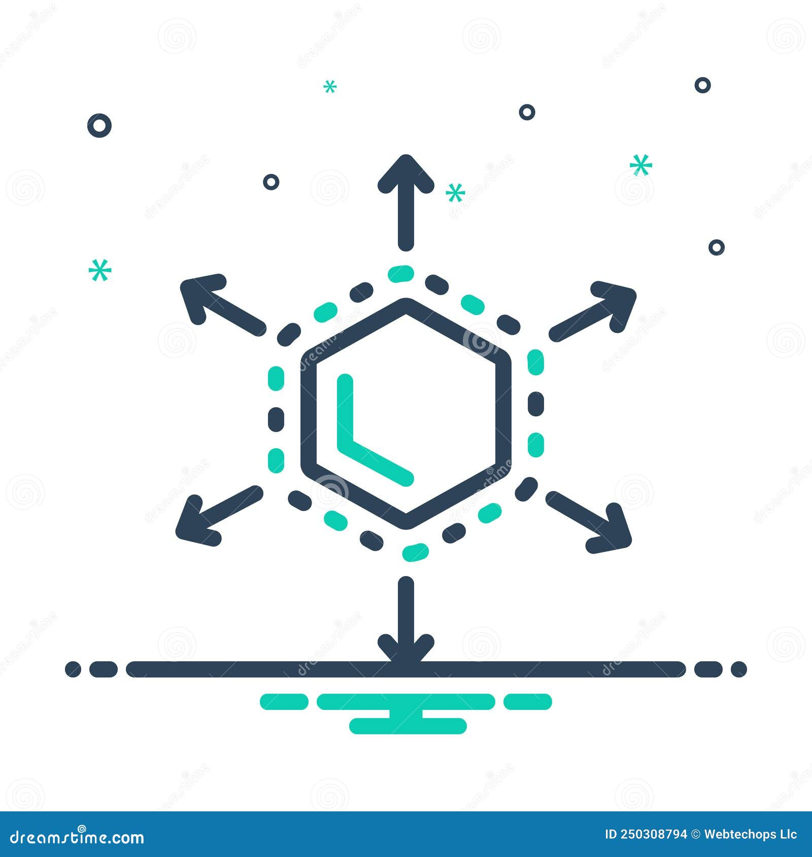 Mix Icon for Expanding, Increase in Size and Enlarge Stock Illustration ...