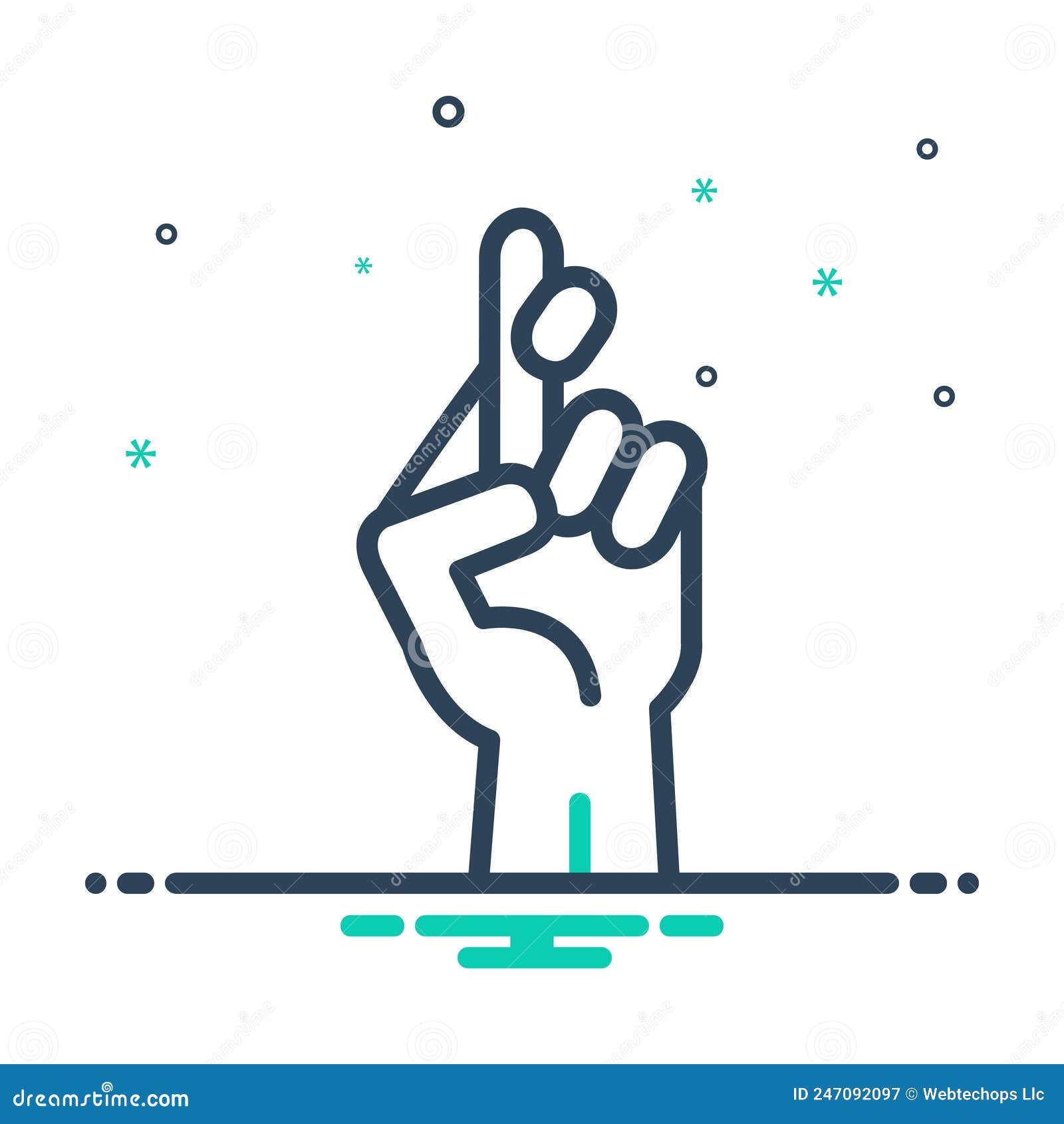 Mix Icon For Expectation, Expectancy And Cross Cartoon Vector ...