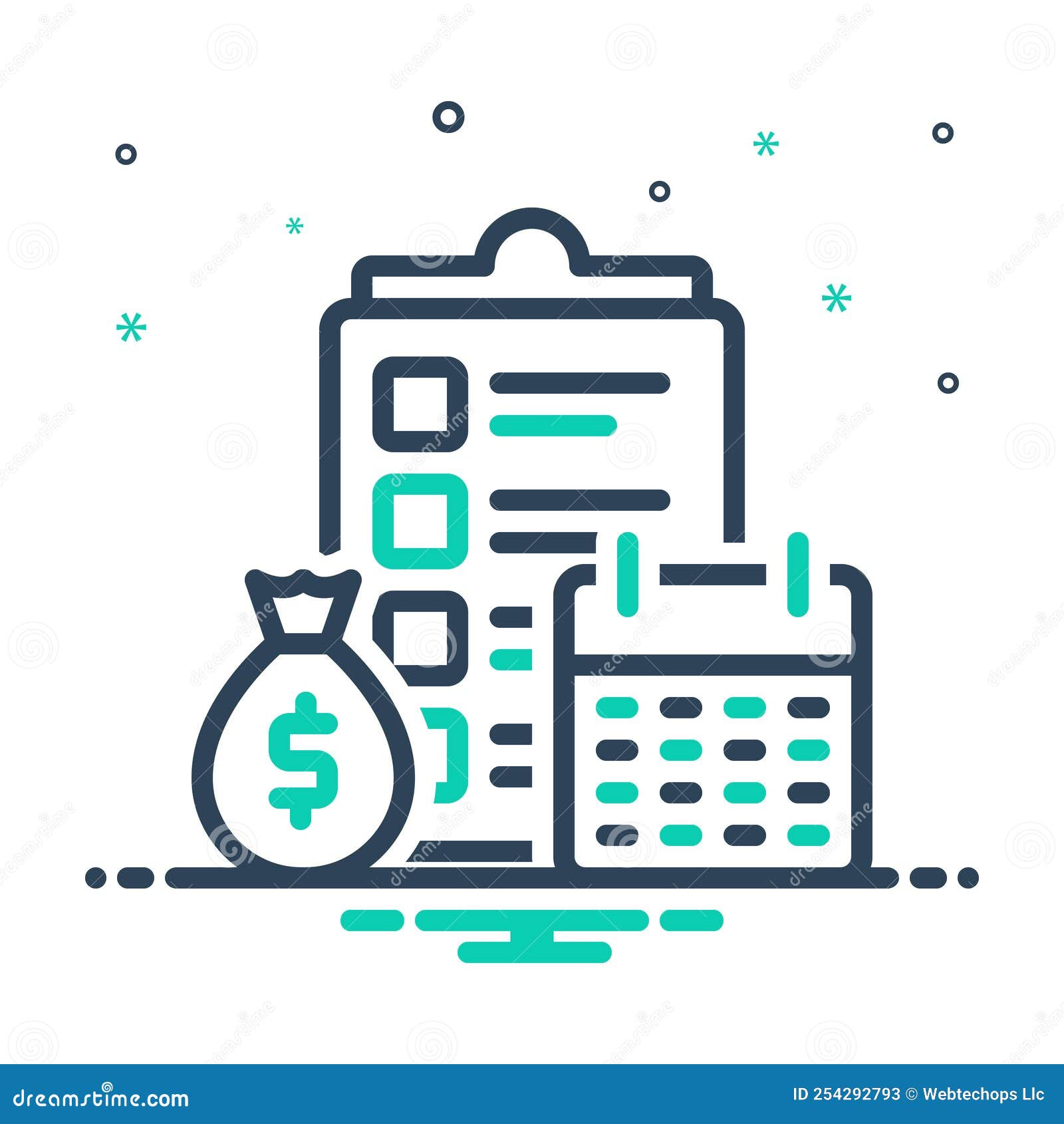 Mix Icon for Expense, Expenditure and Cost Stock Illustration ...
