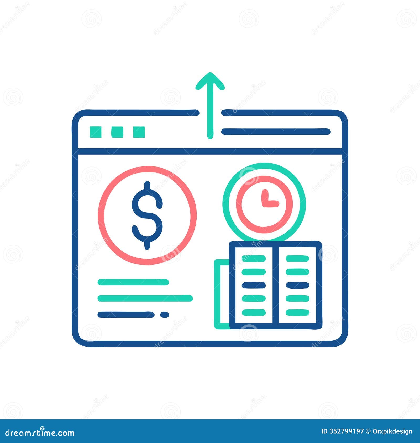 Expense Forecasting Graphic Design Icon Vector Illustration ...