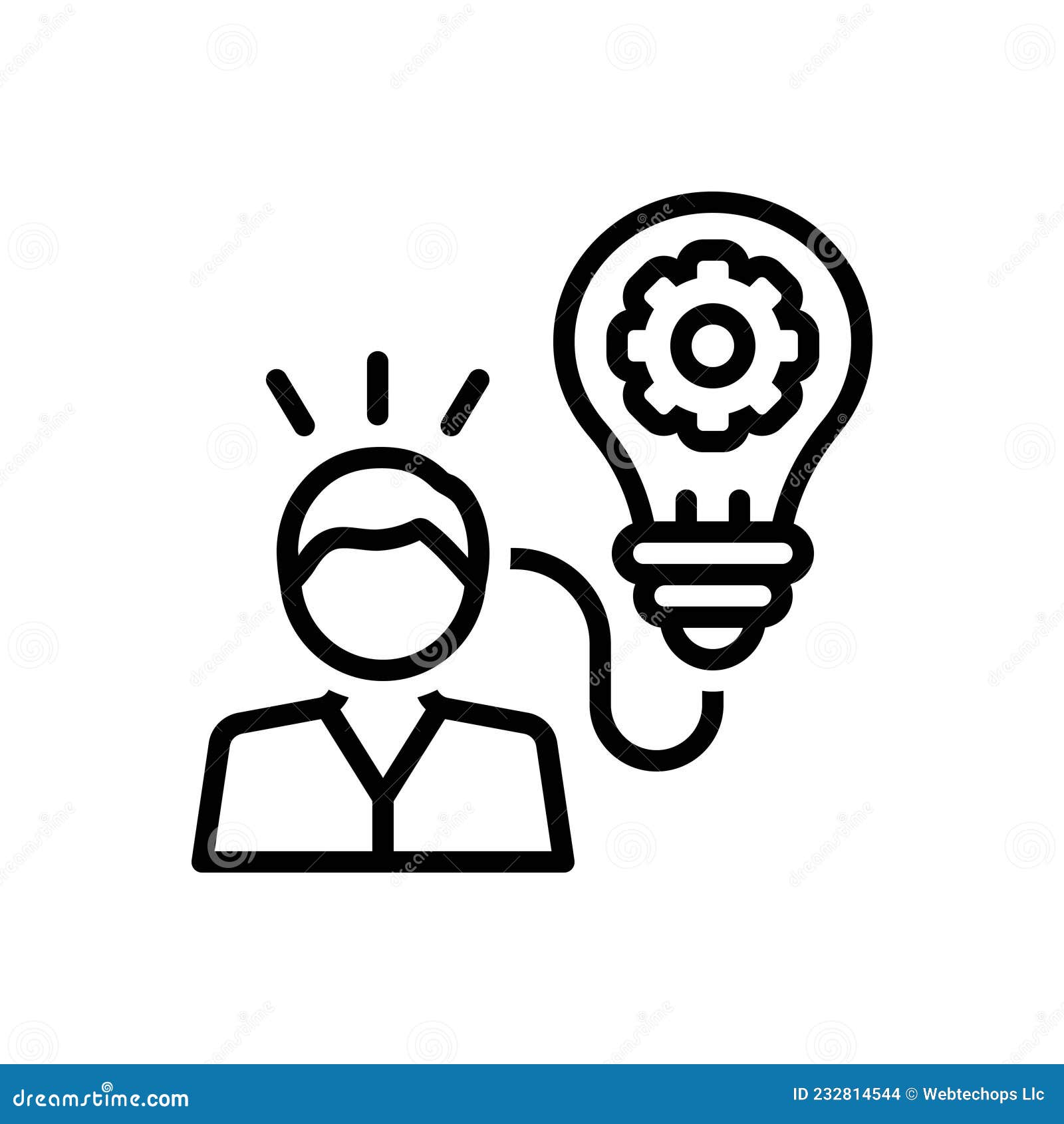 Black Line Icon for Expert, Development and Learning Stock Vector ...