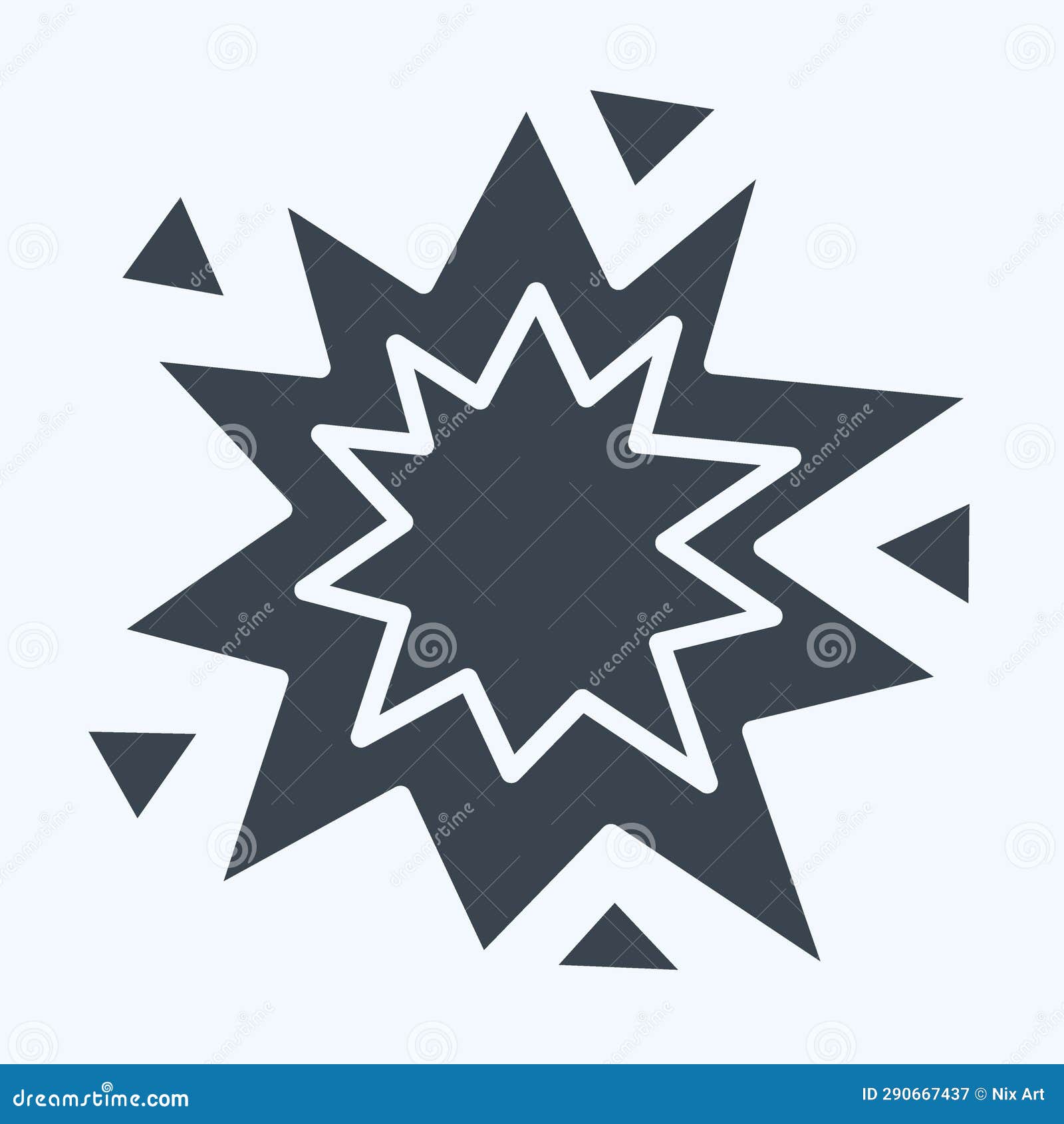 Icon Explosion. Related To Mining Symbol. Glyph Style. Simple Design ...