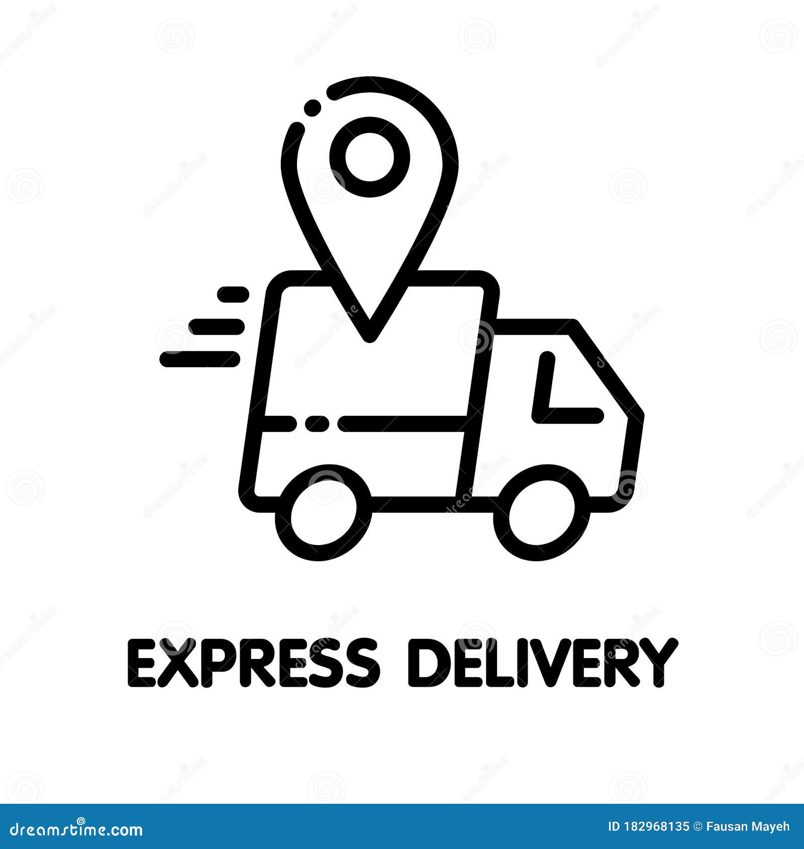 Icon Express Delivery Outline Style Icon Design Illustration on White ...