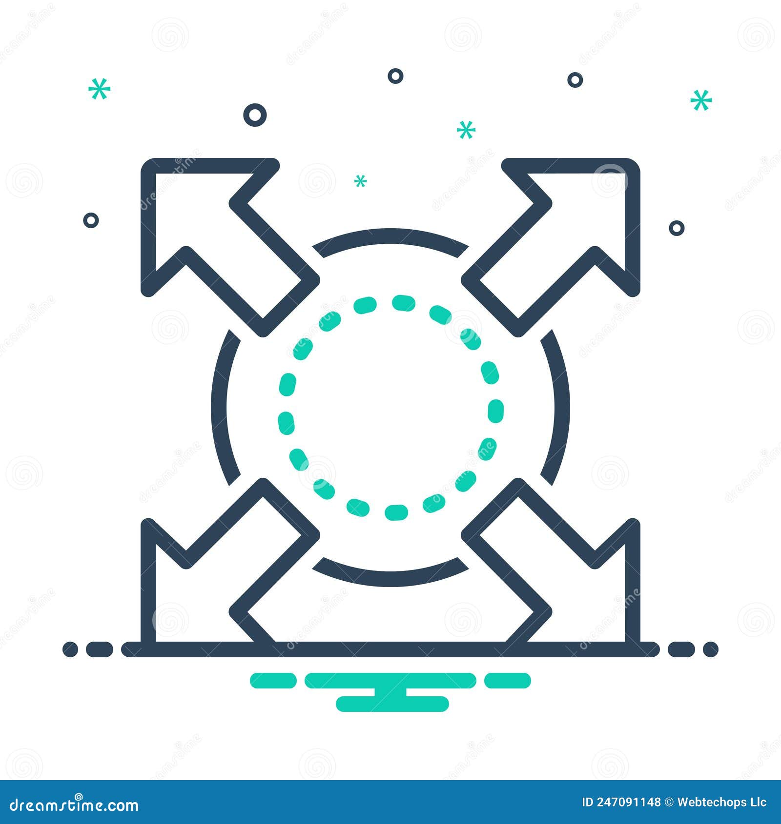 Mix Icon for Extend, Expand and Enlarge Stock Vector - Illustration of ...