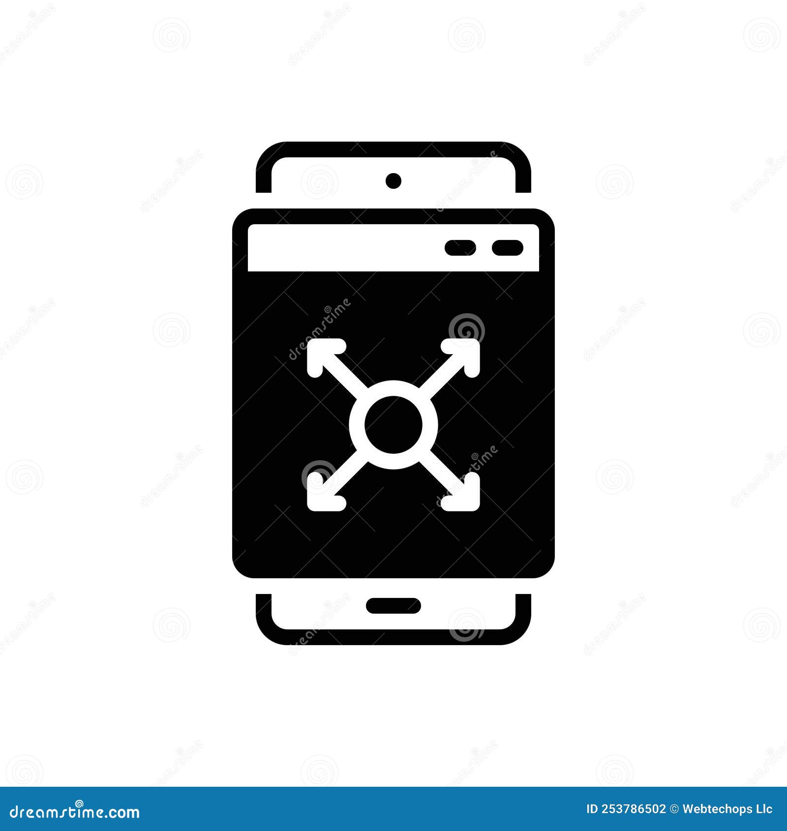 Black Solid Icon for Extend, Size and Full Stock Illustration ...