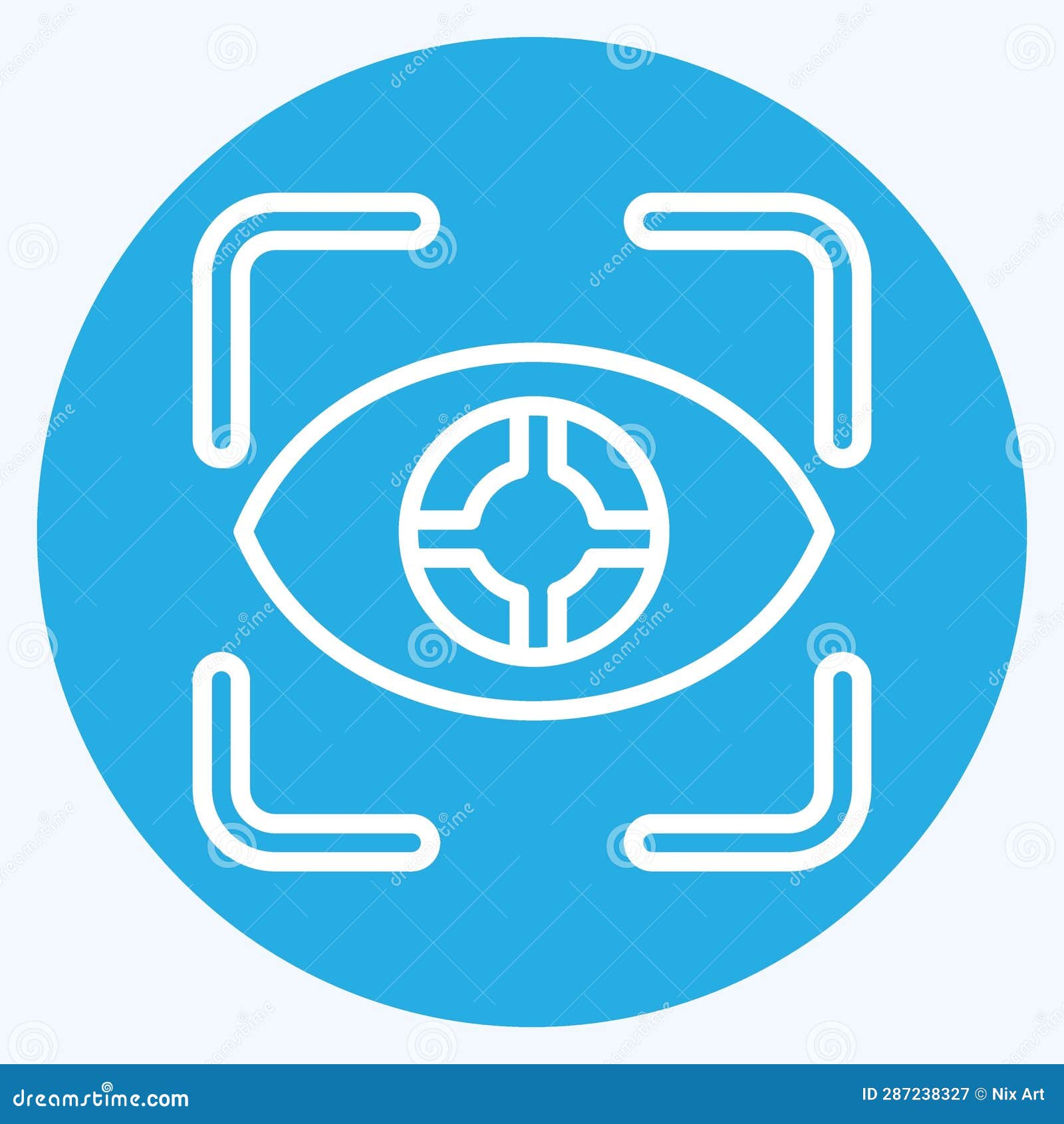 Icon Eye Tracking. Related To 3D Visualization Symbol. Blue Eyes Style ...