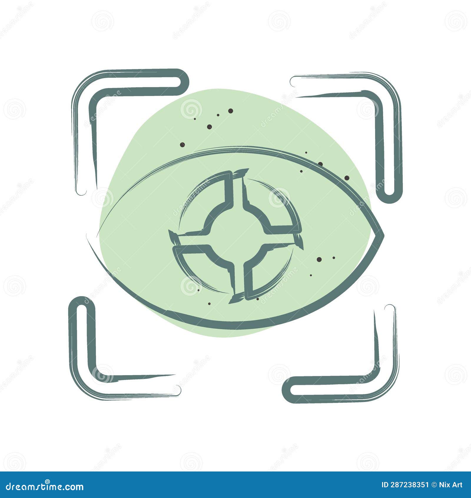 Icon Eye Tracking. Related To 3D Visualization Symbol. Color Spot Style ...