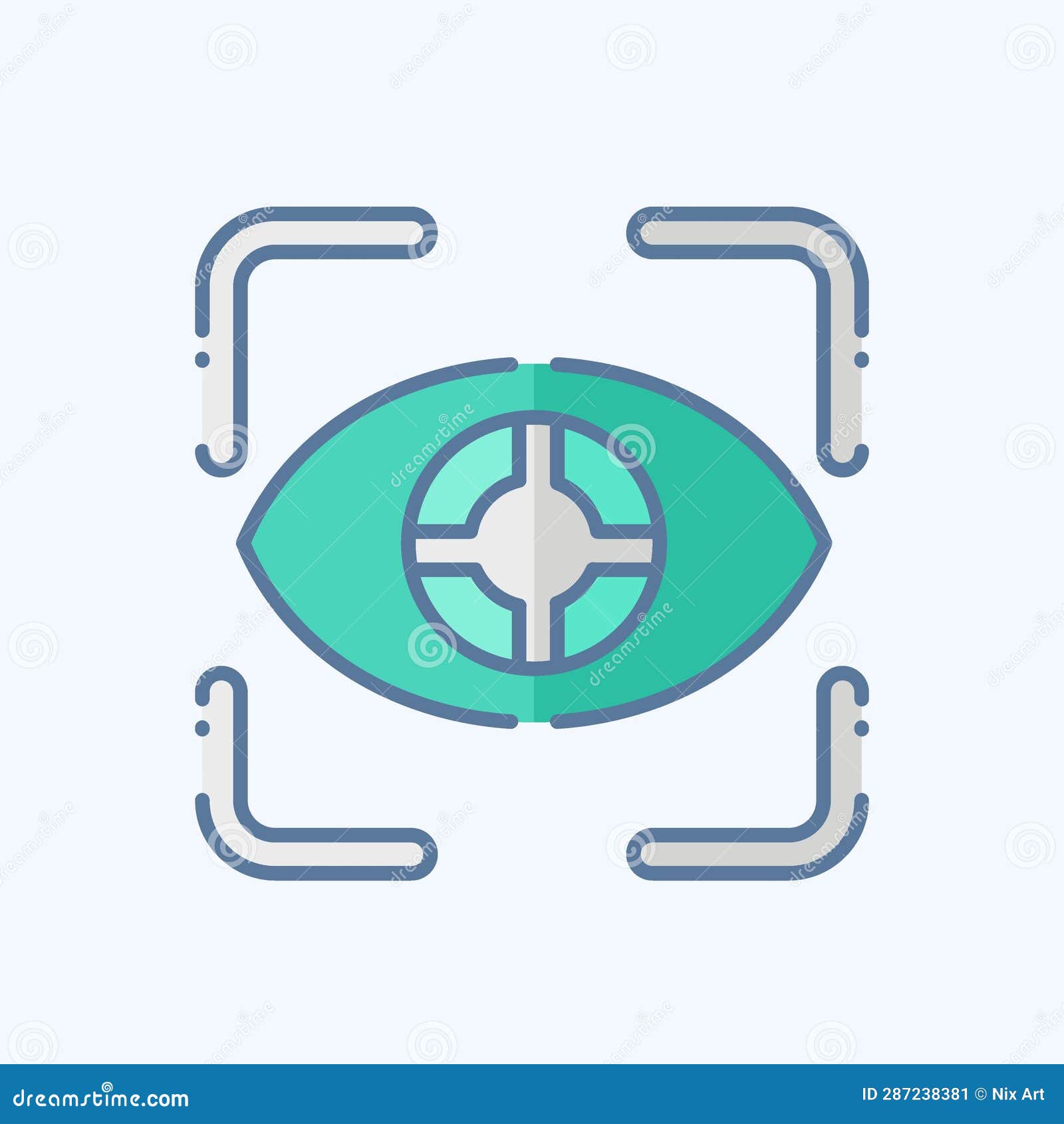 Icon Eye Tracking. Related To 3D Visualization Symbol. Doodle Style ...