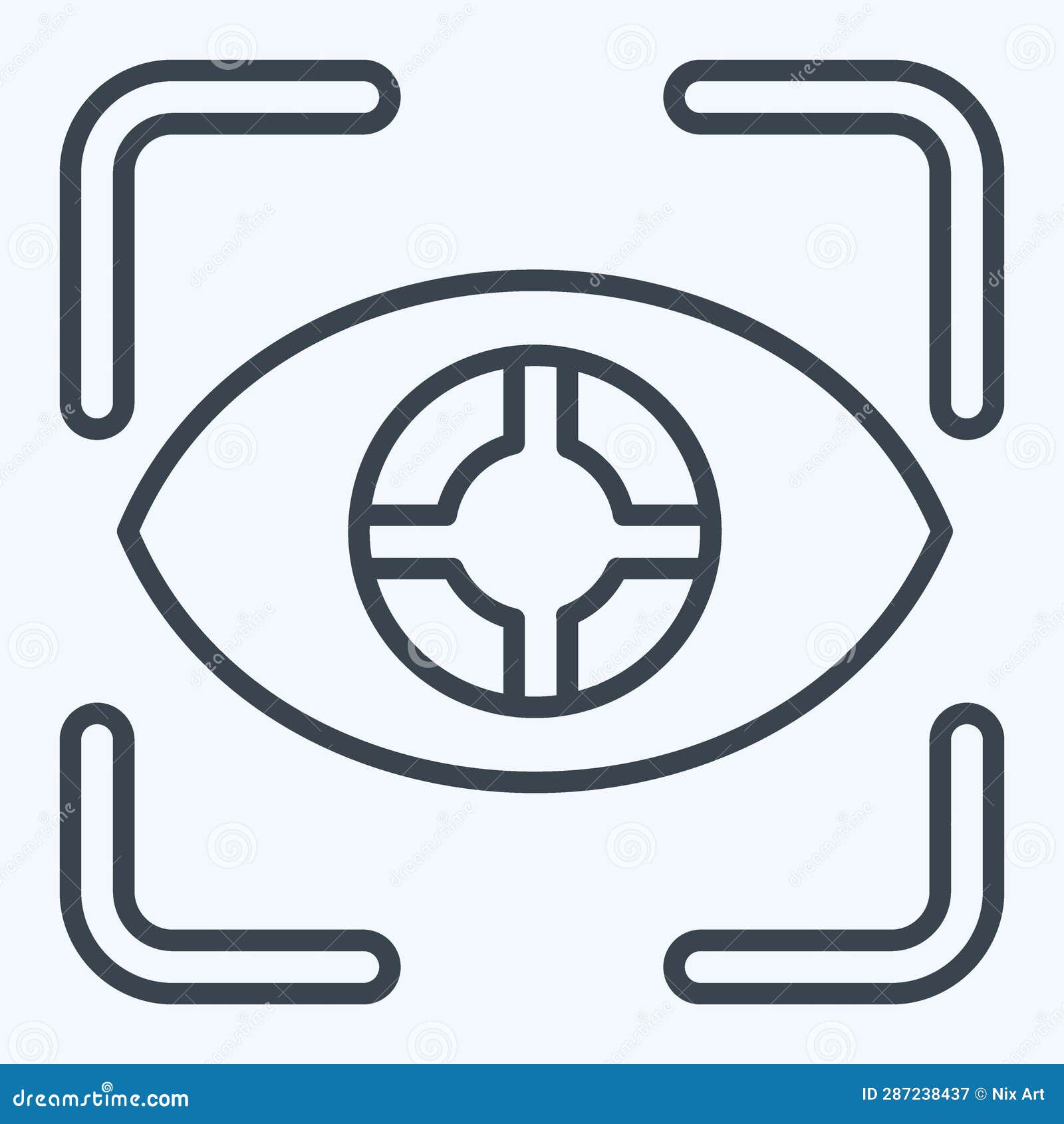 Icon Eye Tracking. Related To 3D Visualization Symbol. Line Style ...