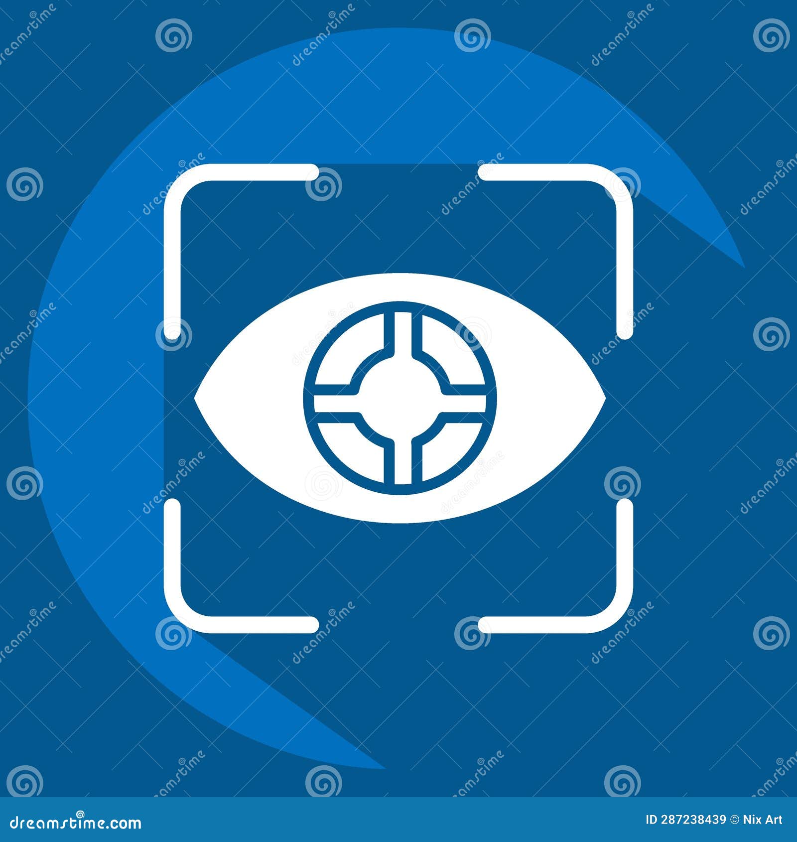 Icon Eye Tracking. Related To 3D Visualization Symbol. Long Shadow ...