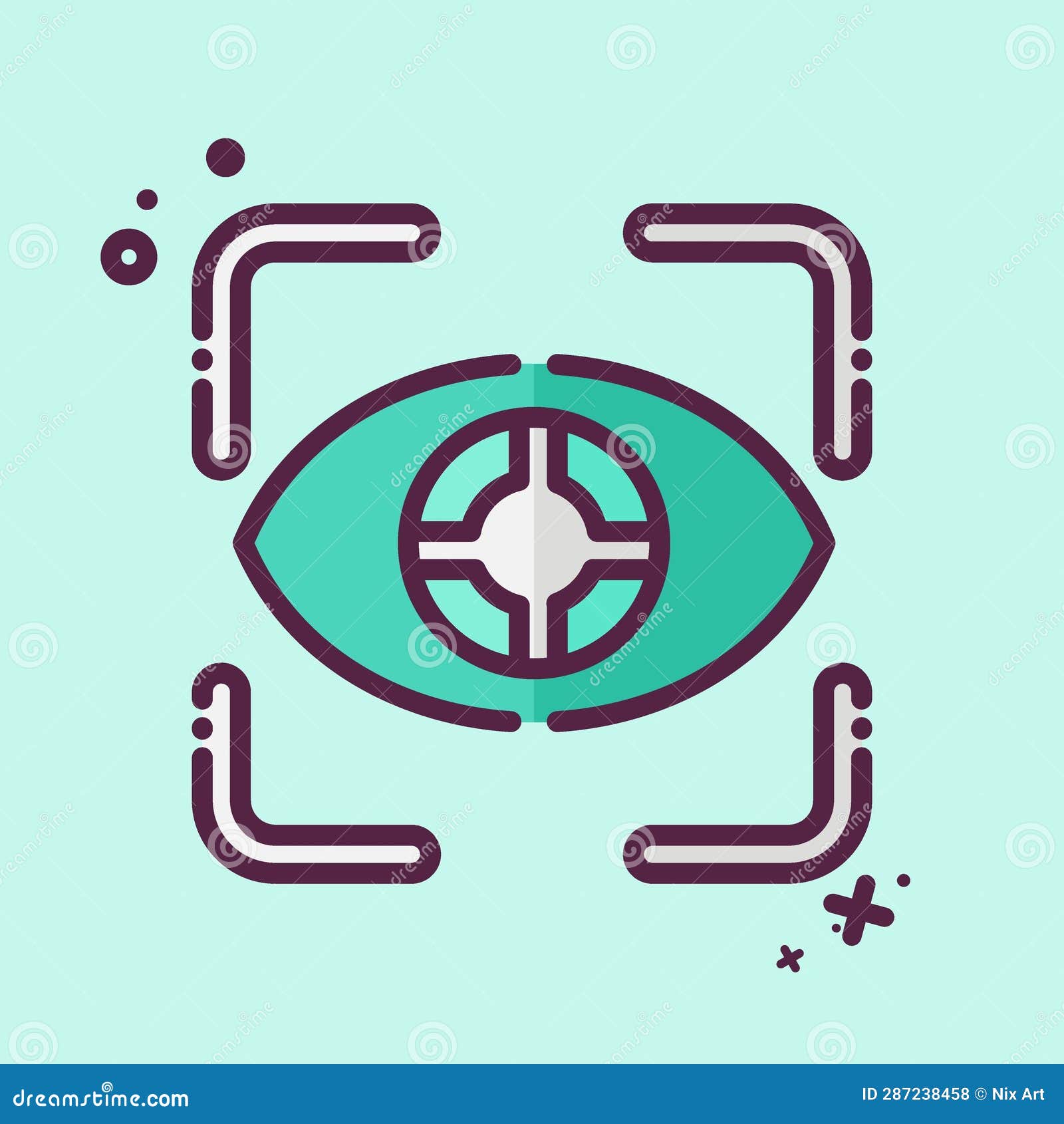 Icon Eye Tracking. Related To 3D Visualization Symbol. MBE Style ...