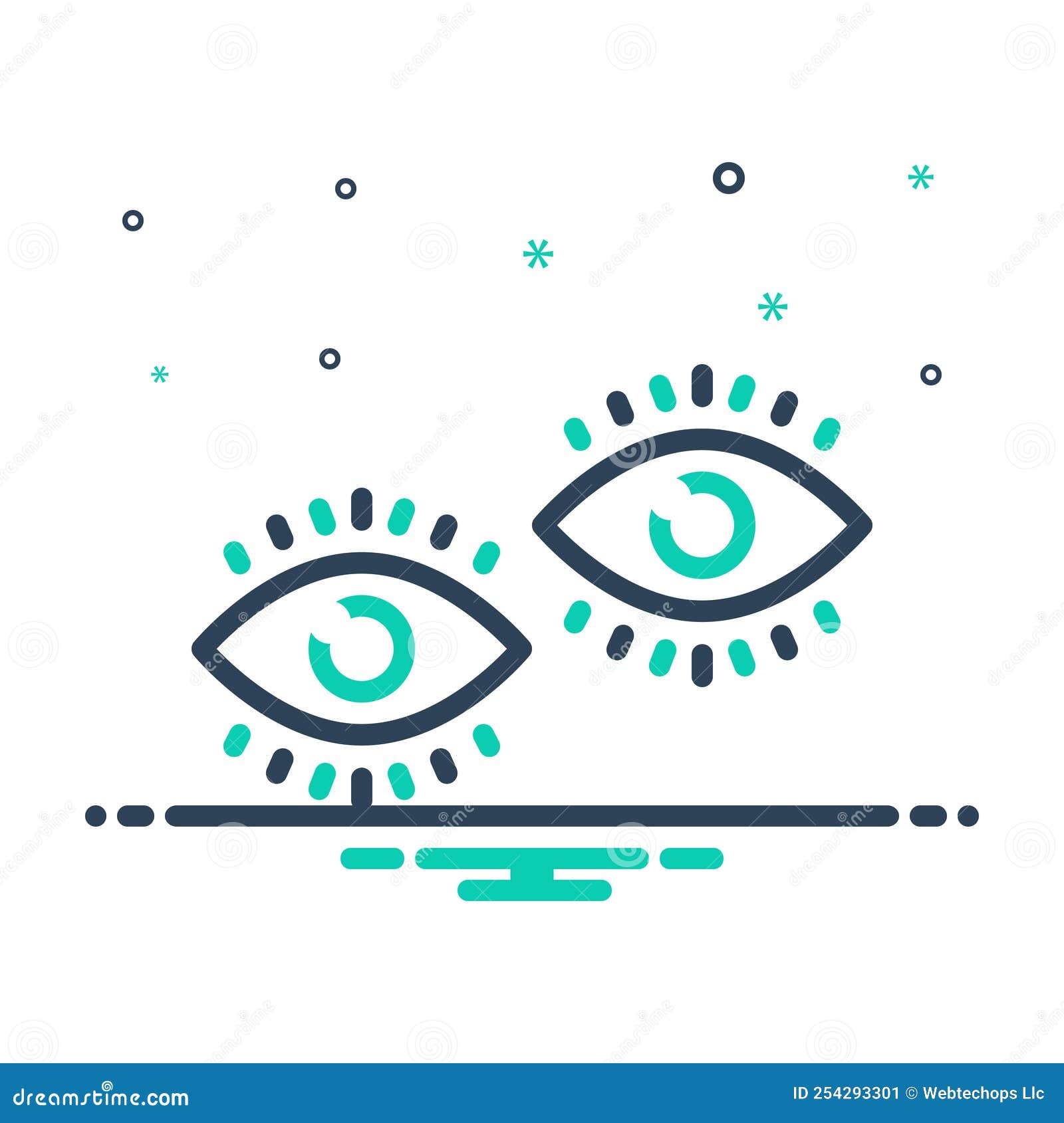 Mix Icon for Eyes, Look and Sight Stock Illustration - Illustration of ...