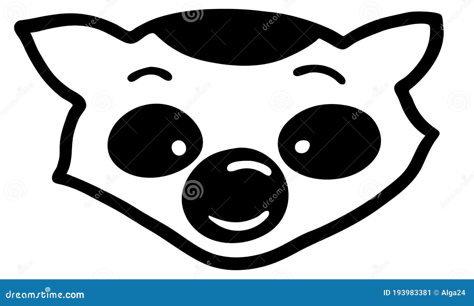 Lemur. Outline Drawing. Coloring Book. Vector Illustration Of An Animal ...