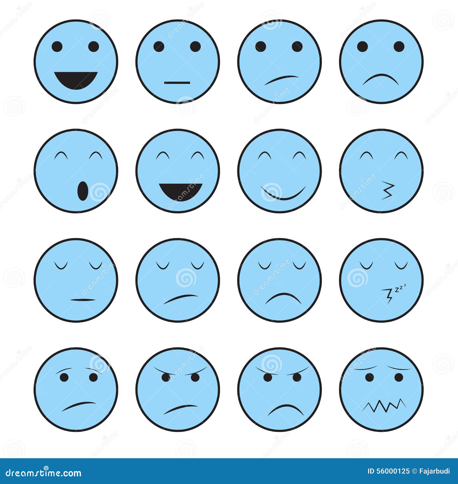 Icon face set stock illustration. Illustration of love - 56000125